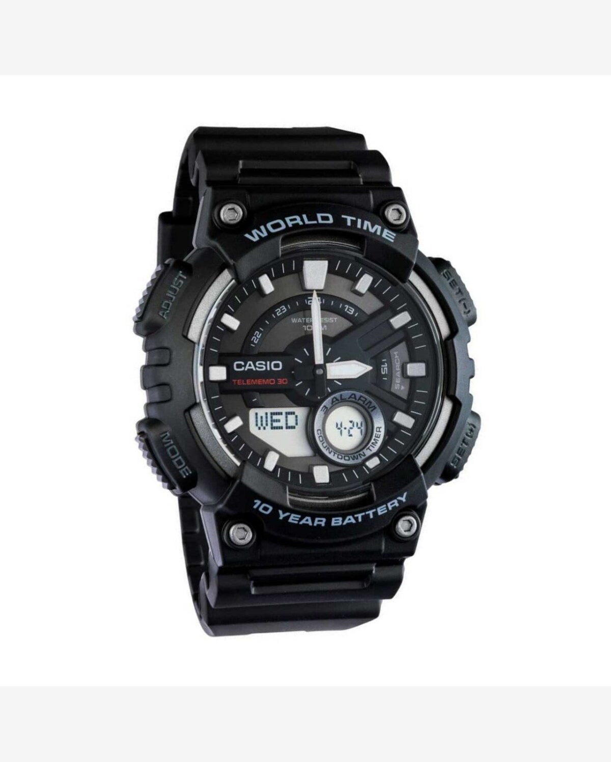 Riachuelo | Relógio Anadigi Masculino Casio Standard Preto 100m AEQ ...