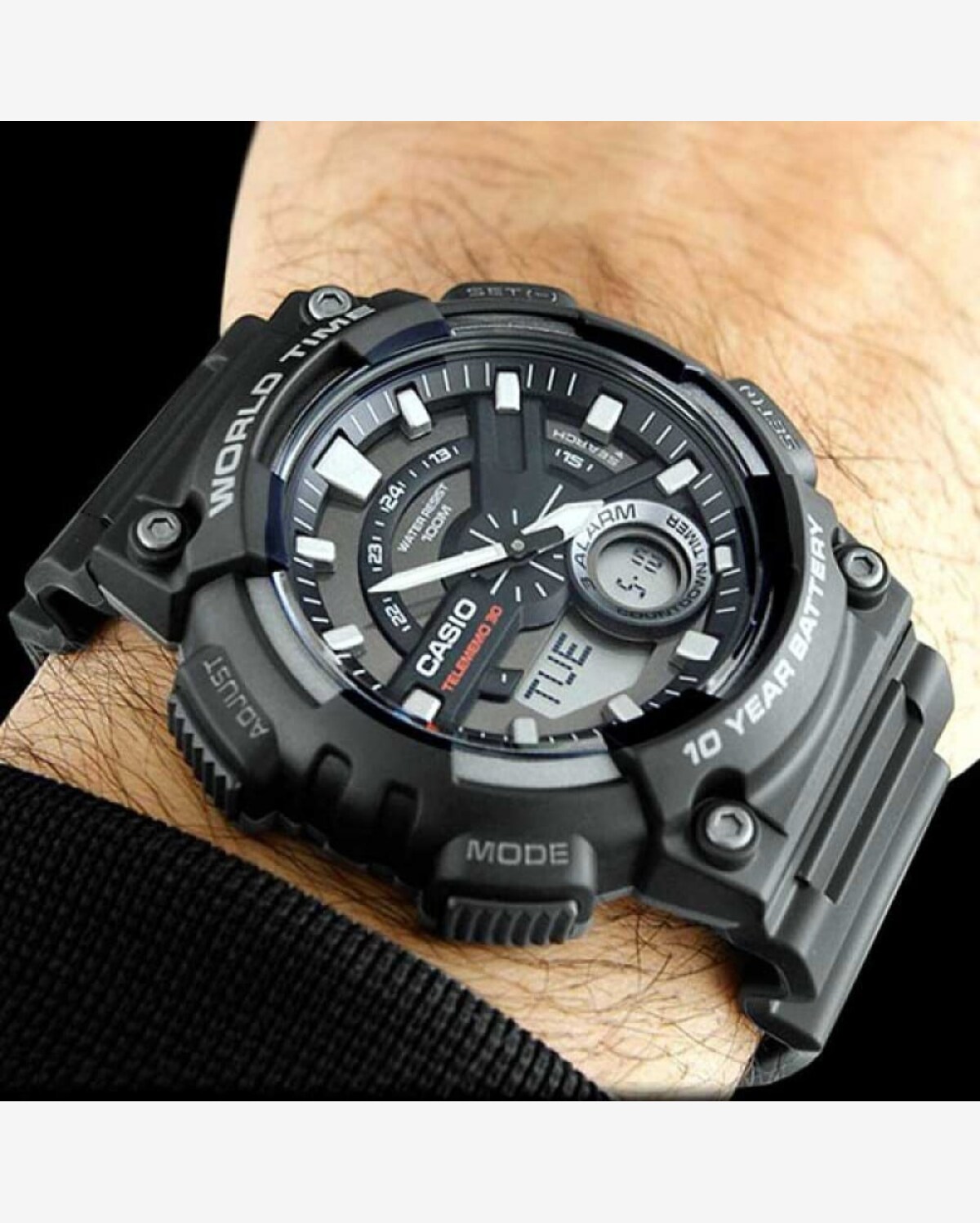 Riachuelo | Relógio Anadigi Masculino Casio Standard Preto À Prova D ...