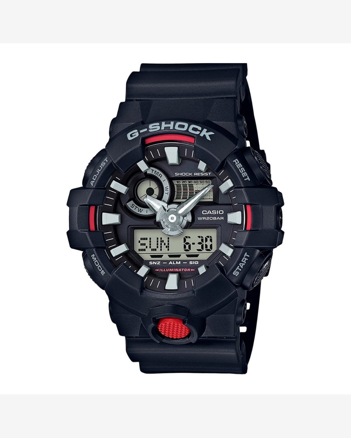 Riachuelo | Relógio Anadigi Masculino Casio G-Shock Preto 200m GA-700-1ADR