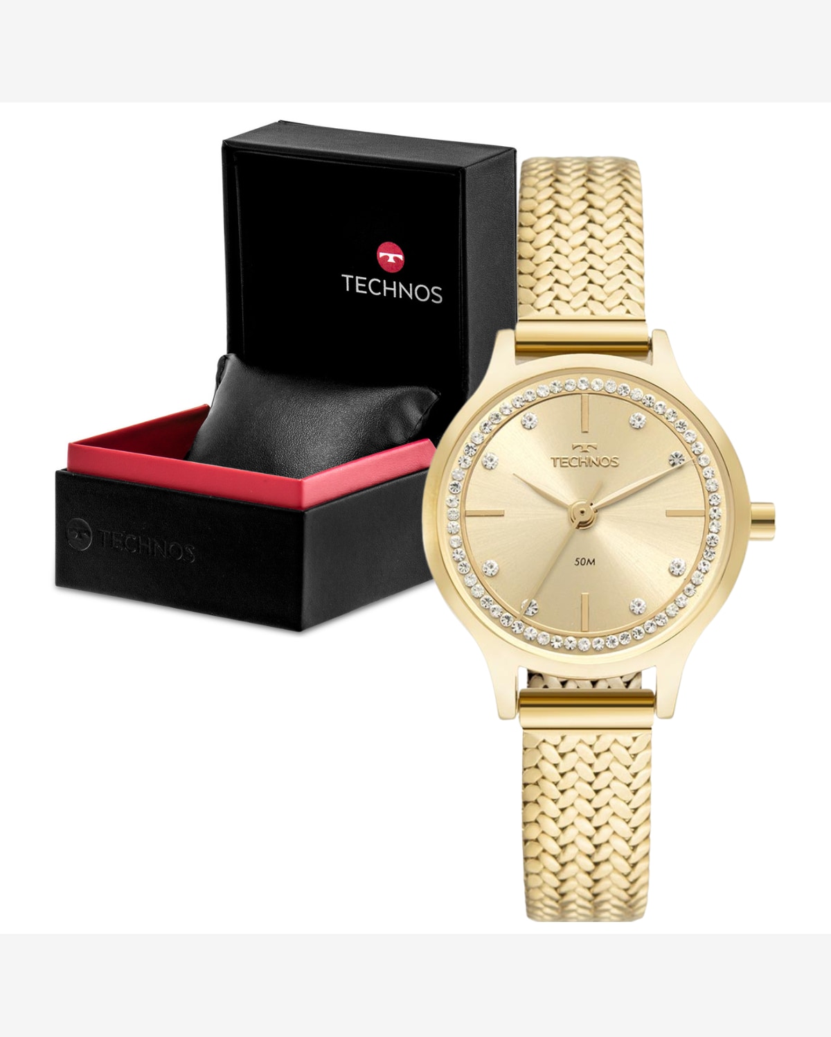 Riachuelo | Relógio Feminino Technos Mini Dourado À Prova D'água 50M GL30FR/1X