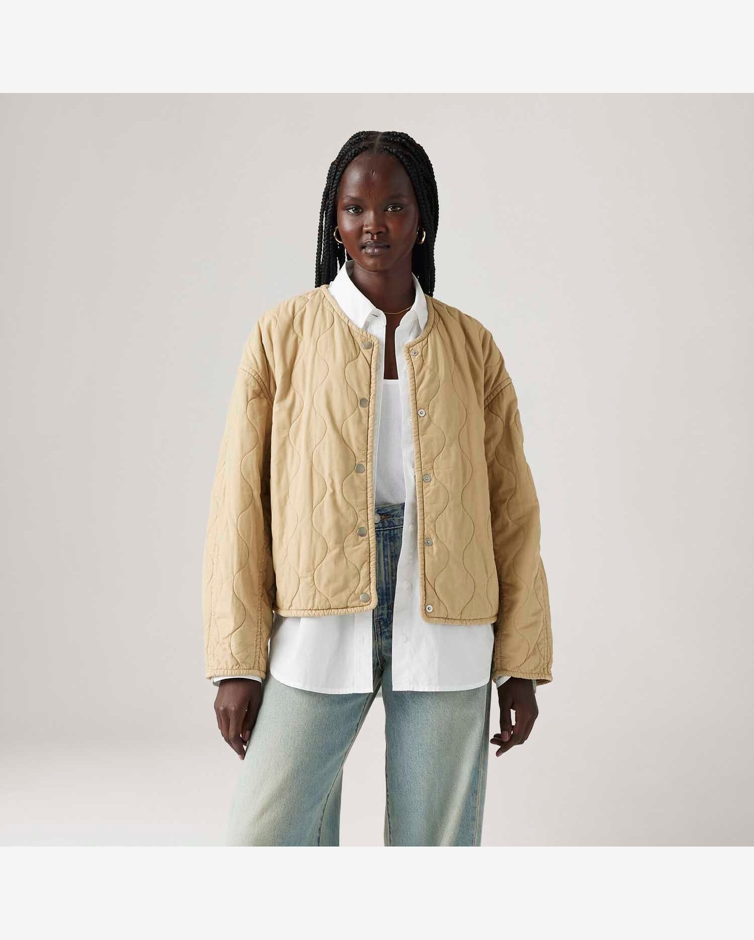 Riachuelo | Casaco Levi's® Rumer Quilted Linder Bege 001FR0000