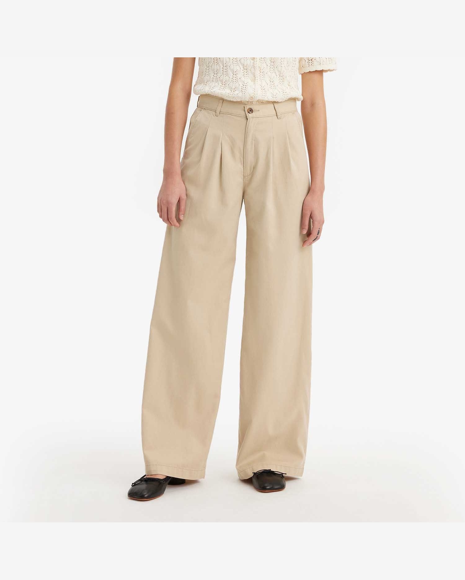 Riachuelo | Calça Levi's Pleated Widleg Trouser Bege