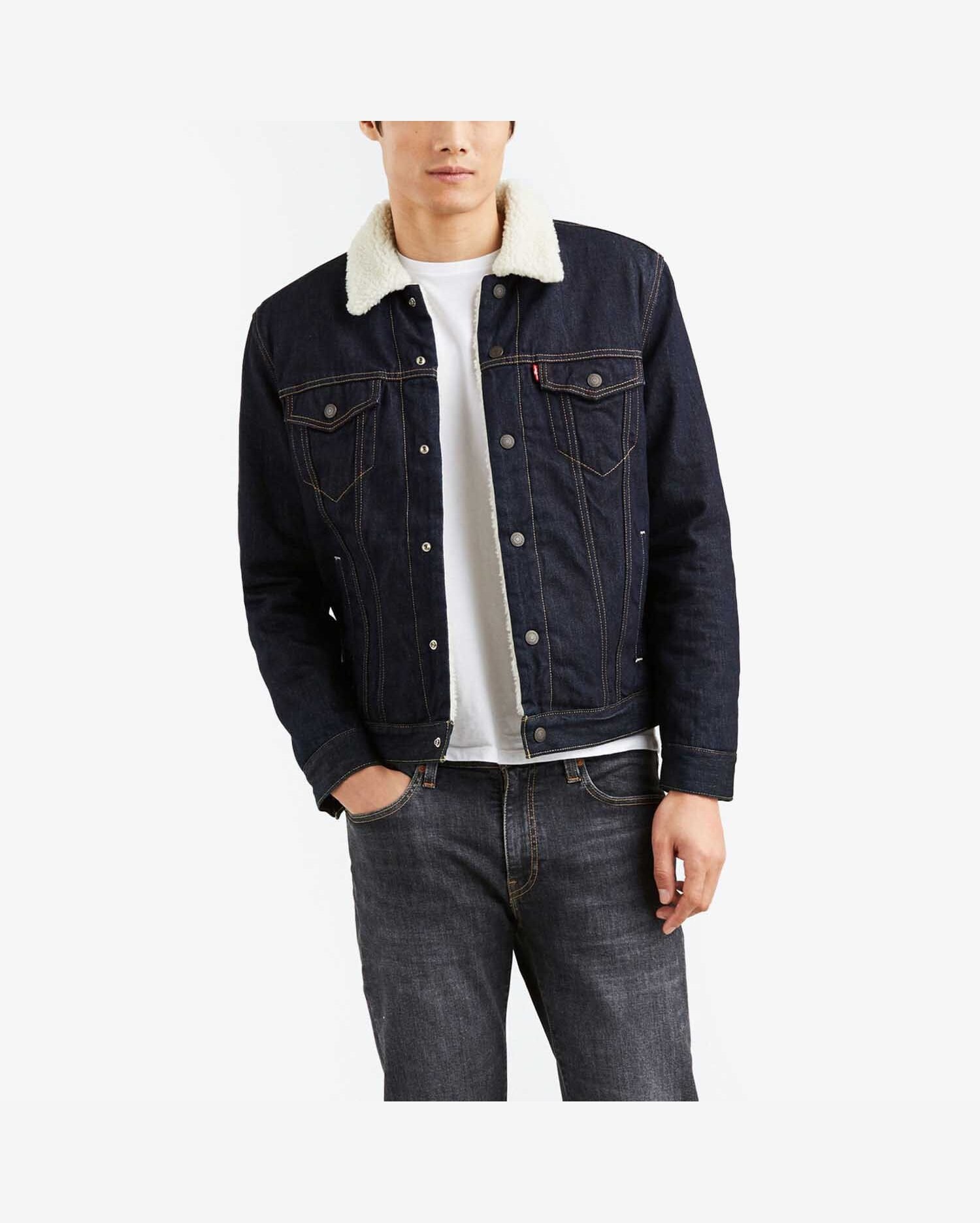 Riachuelo | Jaqueta Levi's® Sherpa Trucker Lavagem Escura