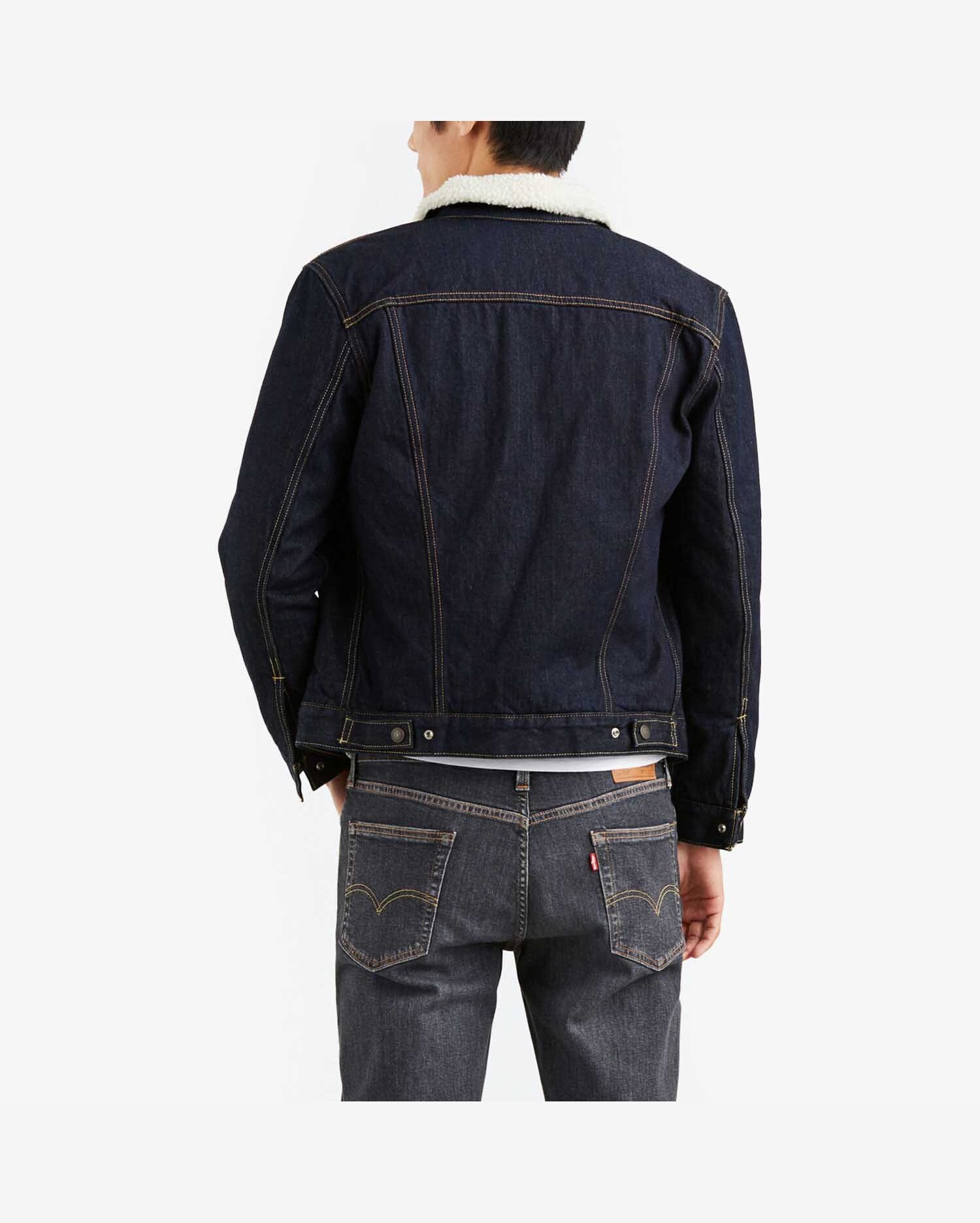Riachuelo | Jaqueta Levi's® Sherpa Trucker Lavagem Escura