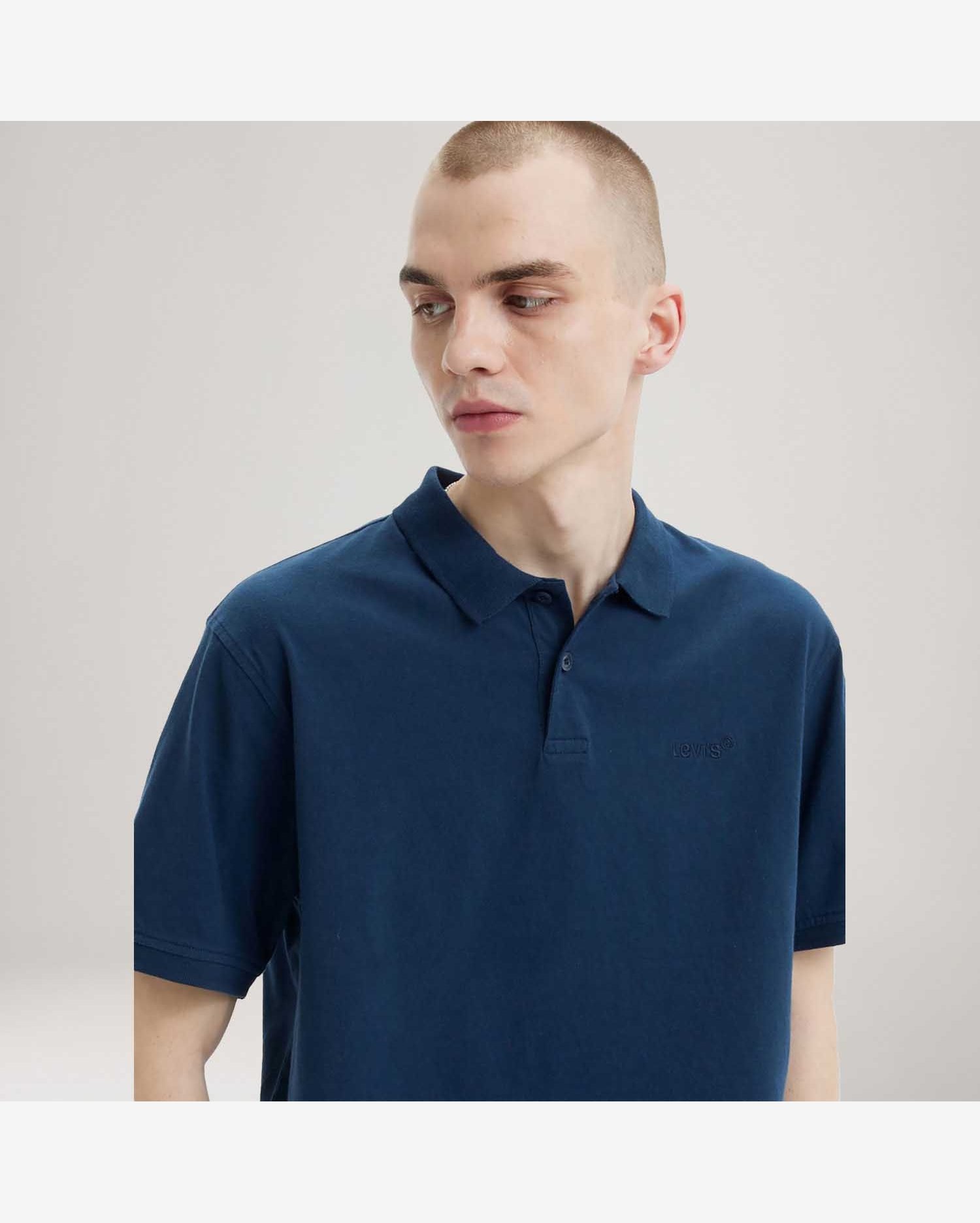 Riachuelo | Camisa Polo Levi's® Authentic Azul Manga Curta