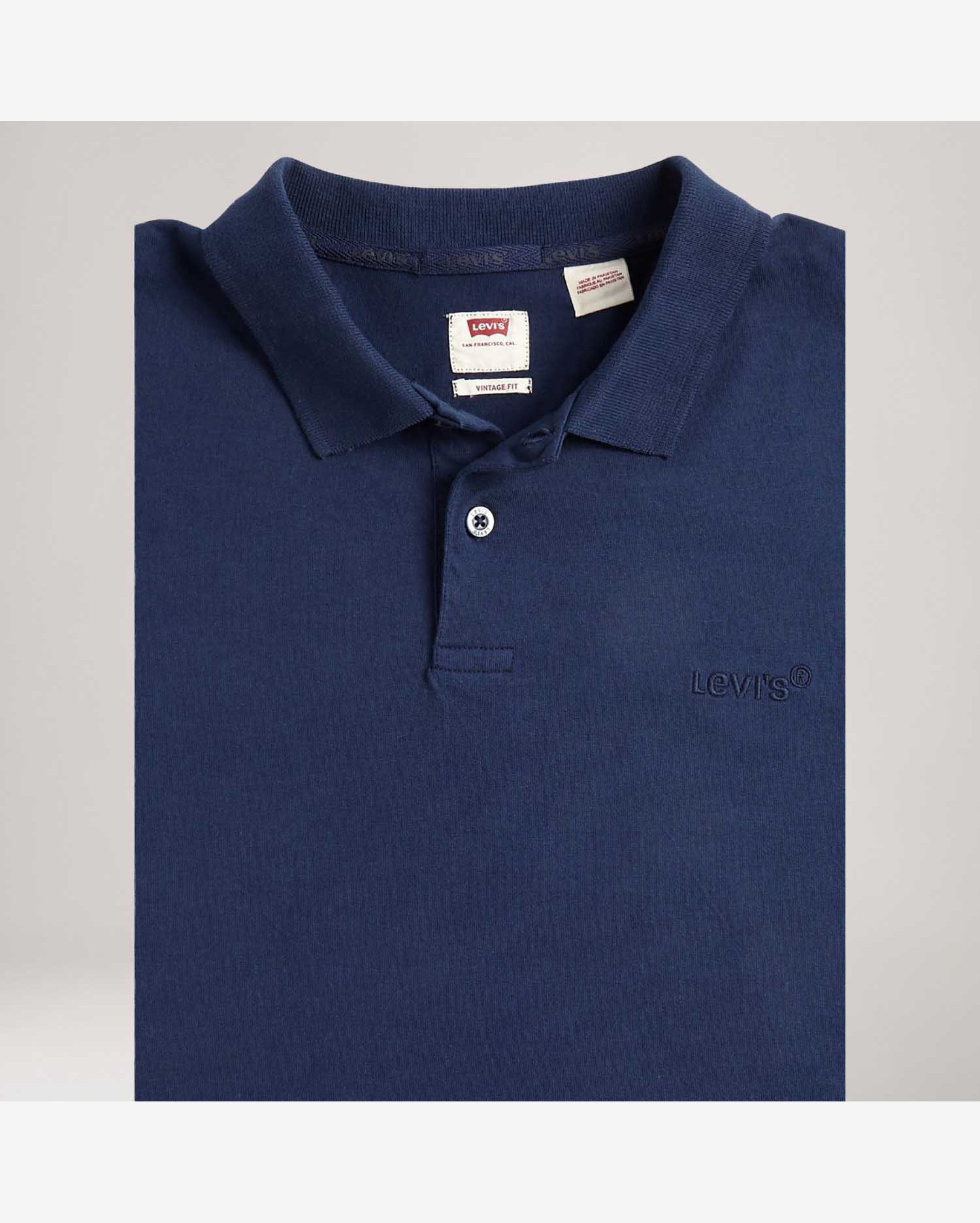 Riachuelo | Camisa Polo Levi's® Authentic Azul Manga Curta