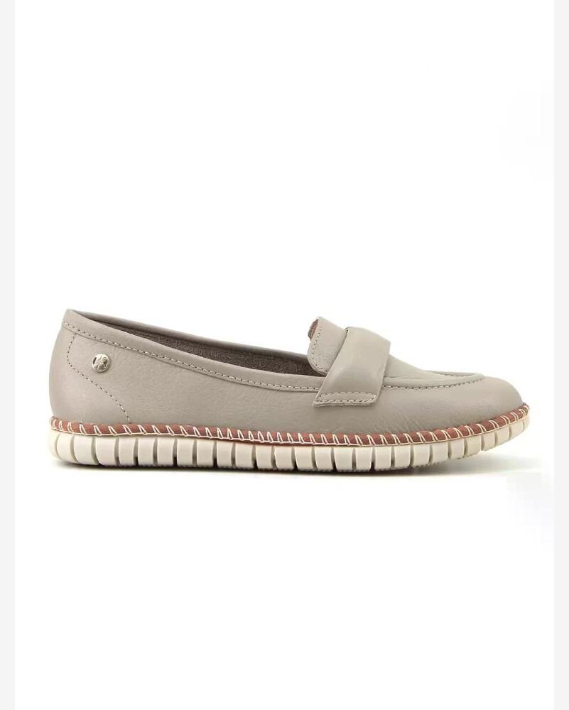 Riachuelo | Sapato Mocassim Bottero 354503 Couro Taupy