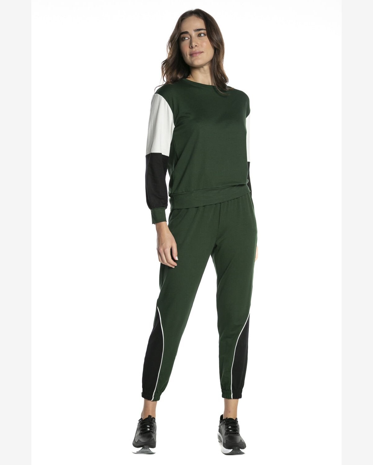 Riachuelo | Calça Feminina Viscose Recorte Barra Polo Wear Verde Escuro