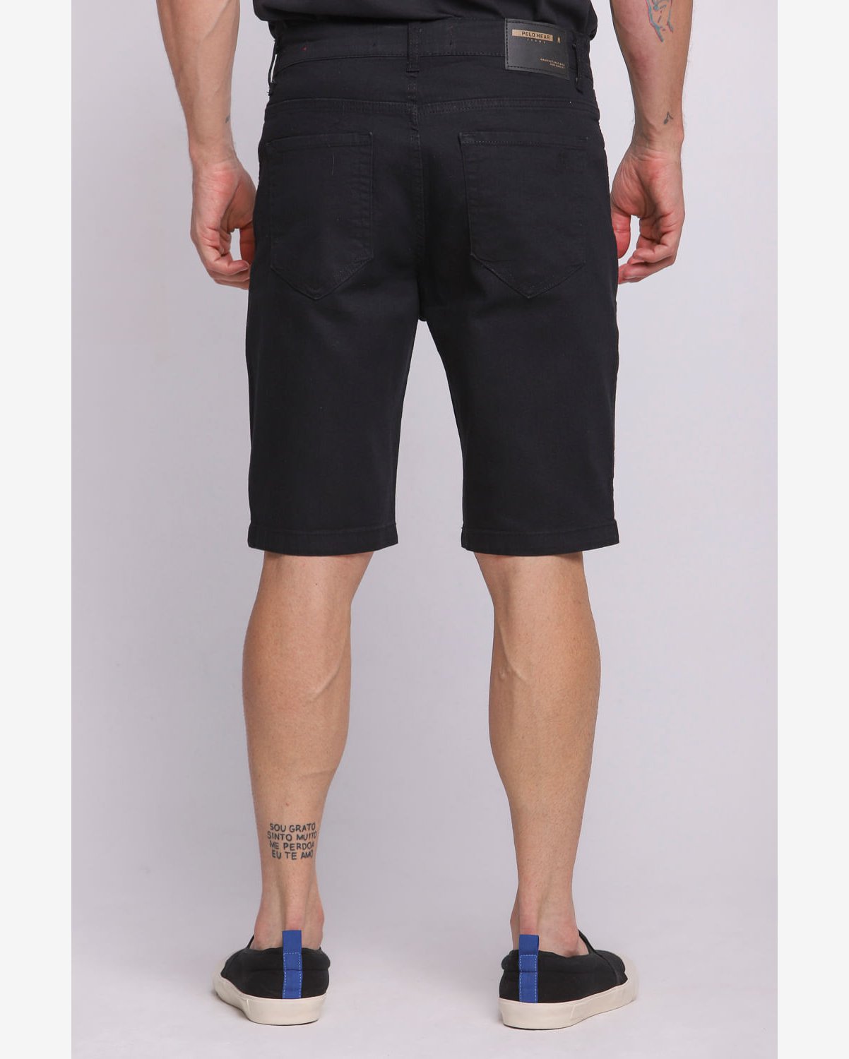 Riachuelo | Bermuda Masculina Jeans Slim Básica Black Polo Wear Preto