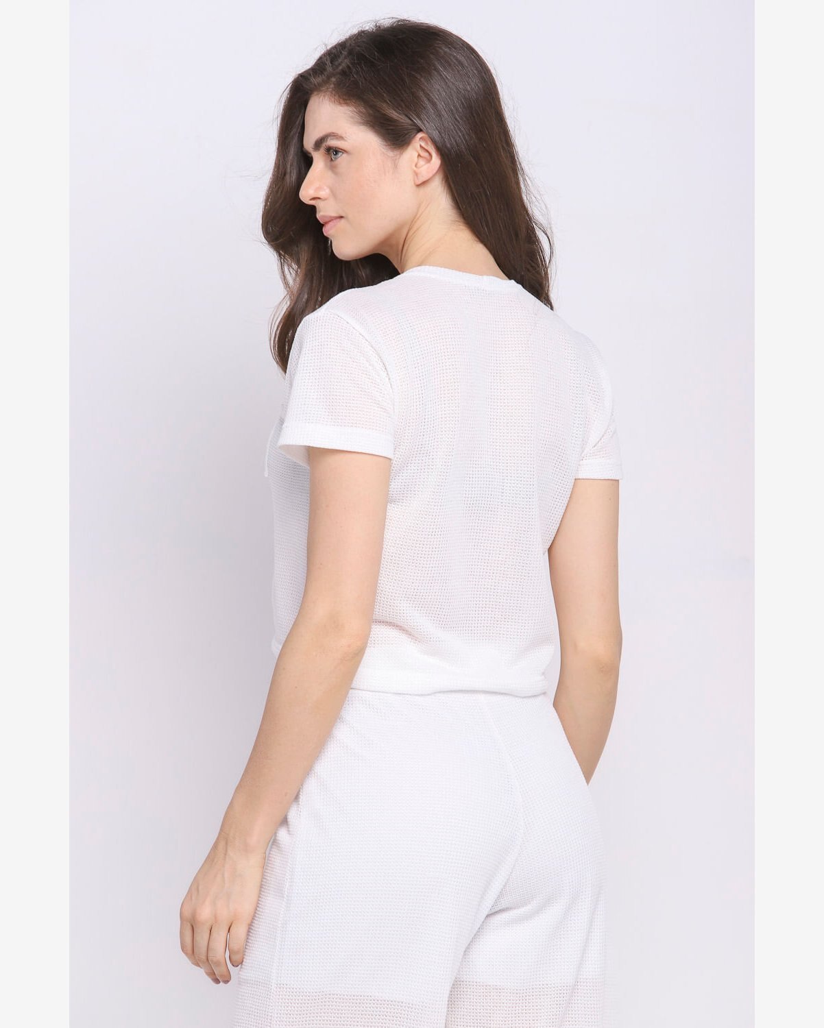 Riachuelo | Blusa Feminina Collection Curta Com Textura Polo Wear Branco