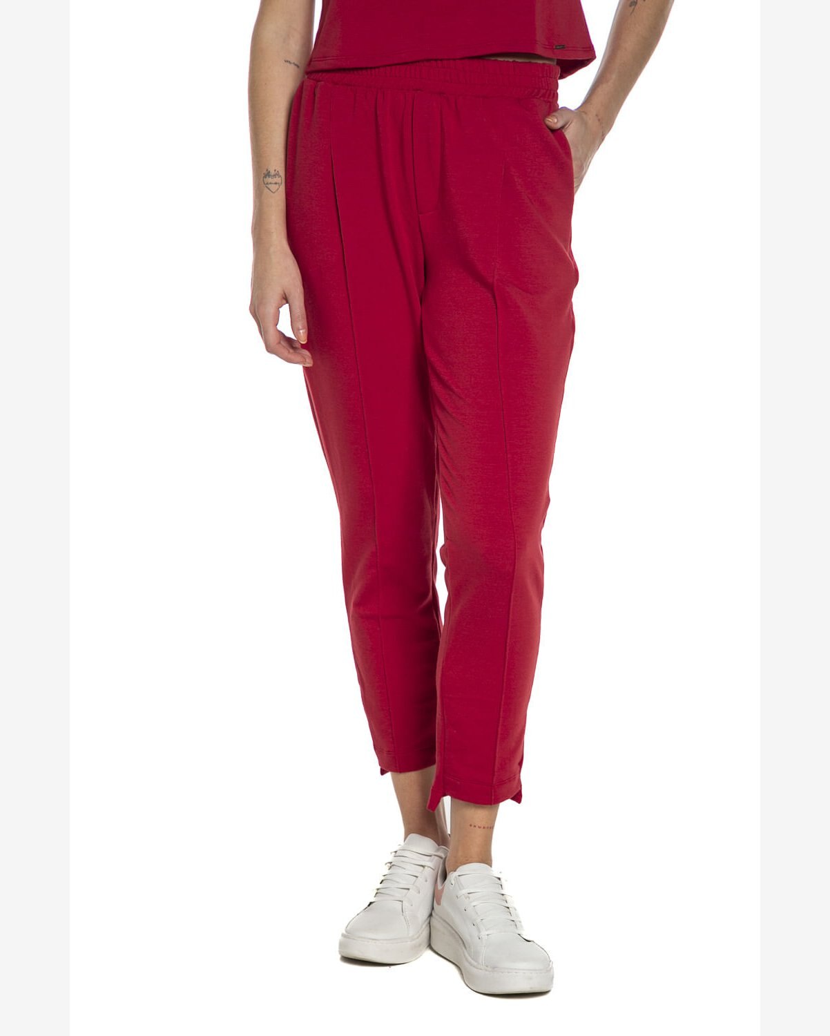 Riachuelo | Calça Feminina Moletom Cós Elastico Polo Wear Vermelho Escuro