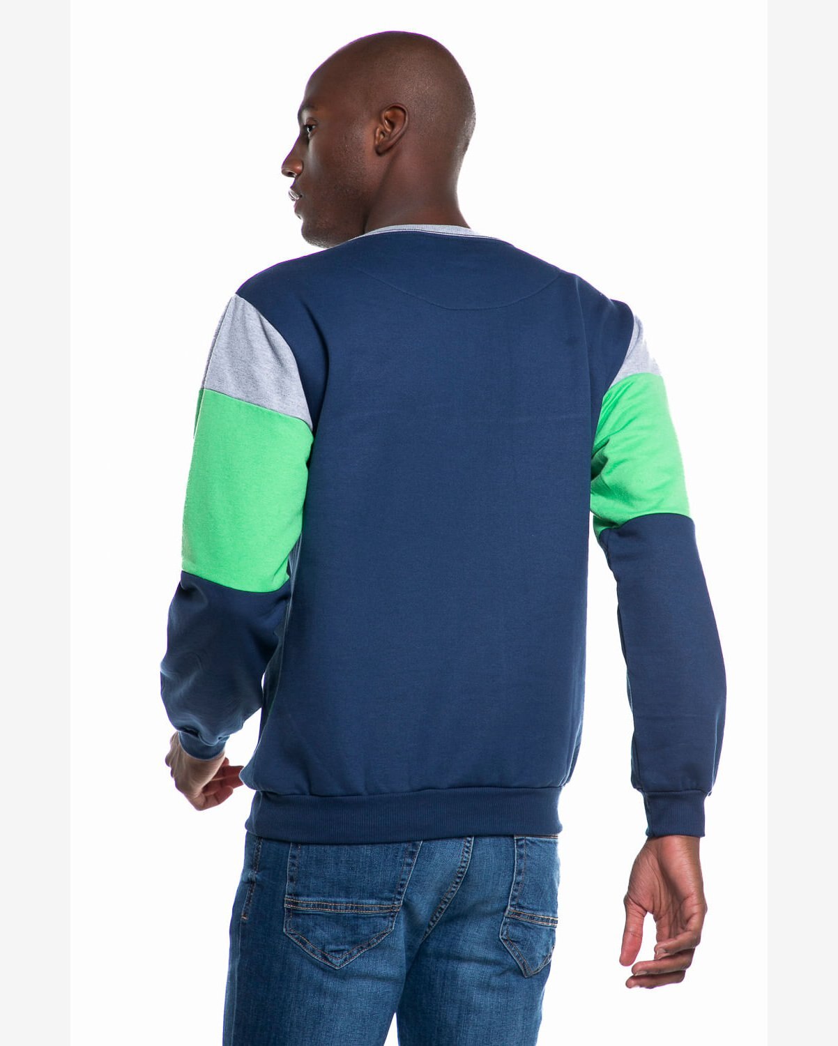 Riachuelo | Blusa Moletom Masculina Gola u Polo Wear Azul Escuro