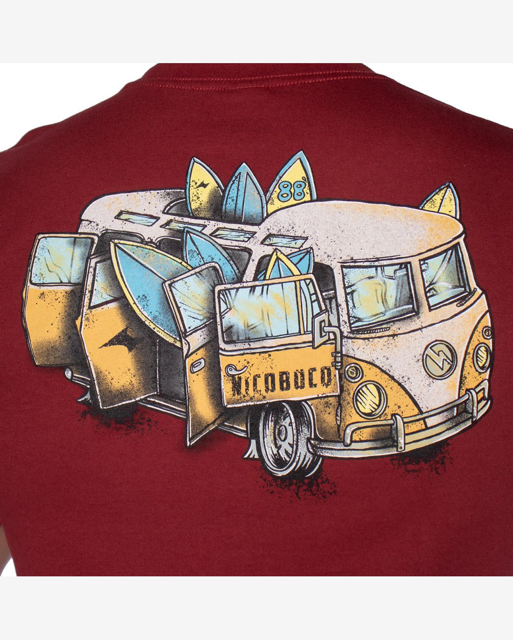 Riachuelo | Camiseta Masculina Nicoboco Logo Frontal Vinho