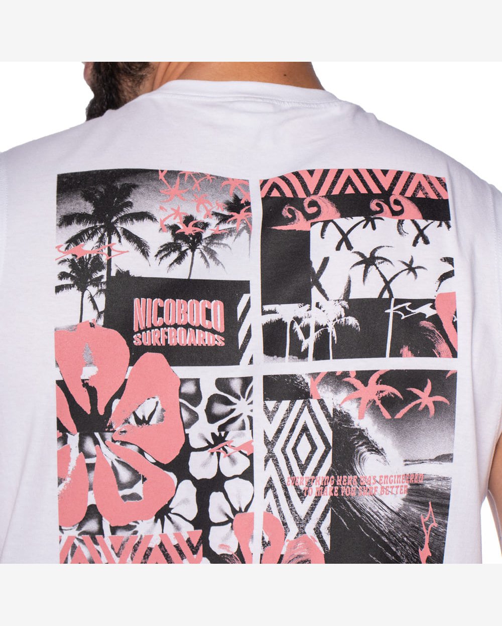 Riachuelo | Regata Masculina Nicoboco Logo Rose Branco