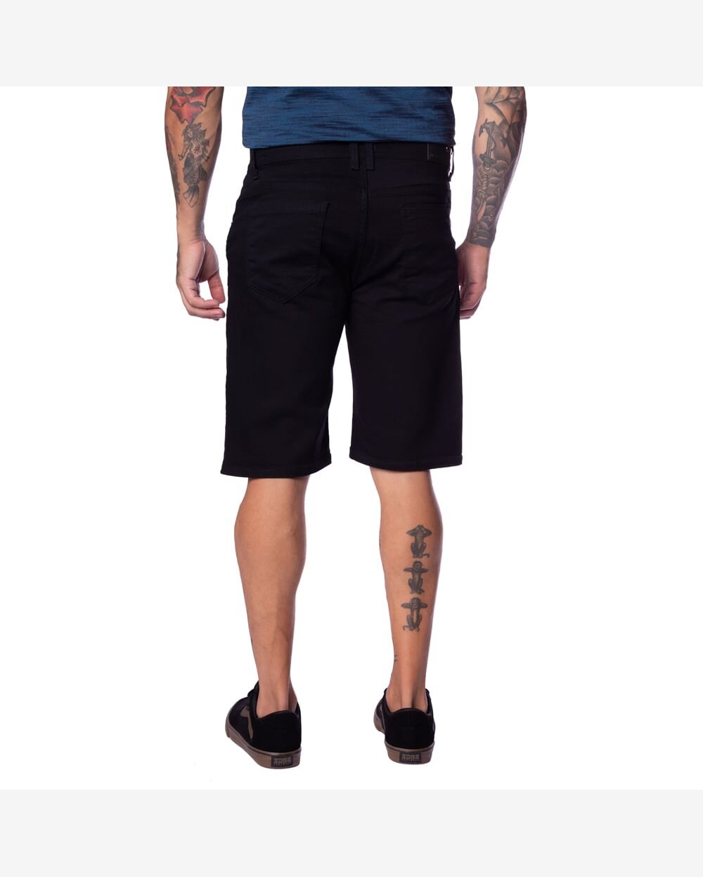 Riachuelo | Bermuda Sarja Masculina Max Denim Reta Preta