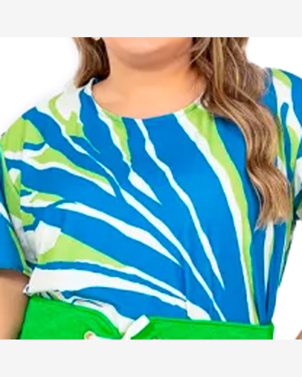 Riachuelo | Blusa Feminina Olho Fatal Plus Size em Crepe Estampado Azul
