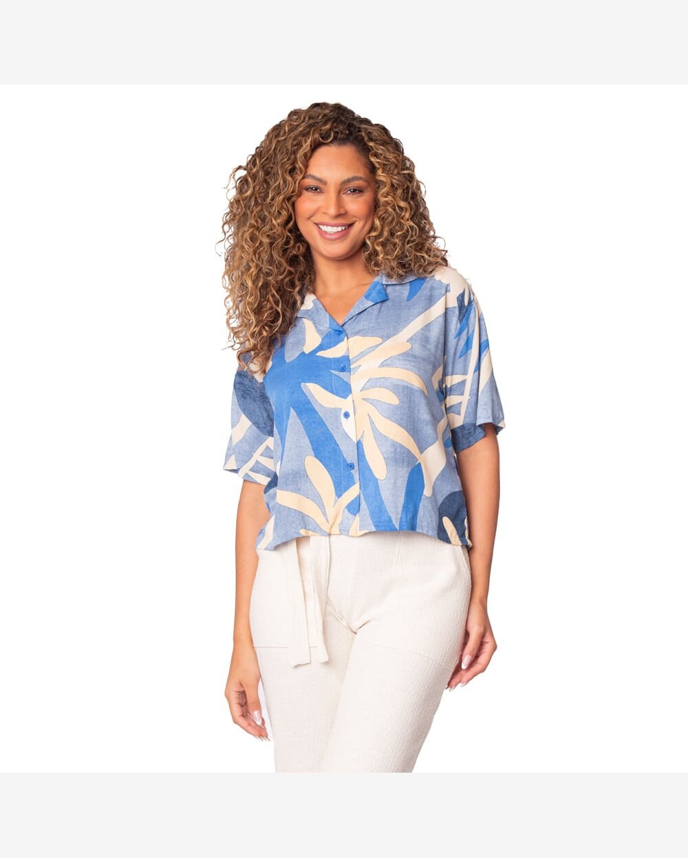 Riachuelo | Camisete Feminina Infinitto Lady Estampada Azul