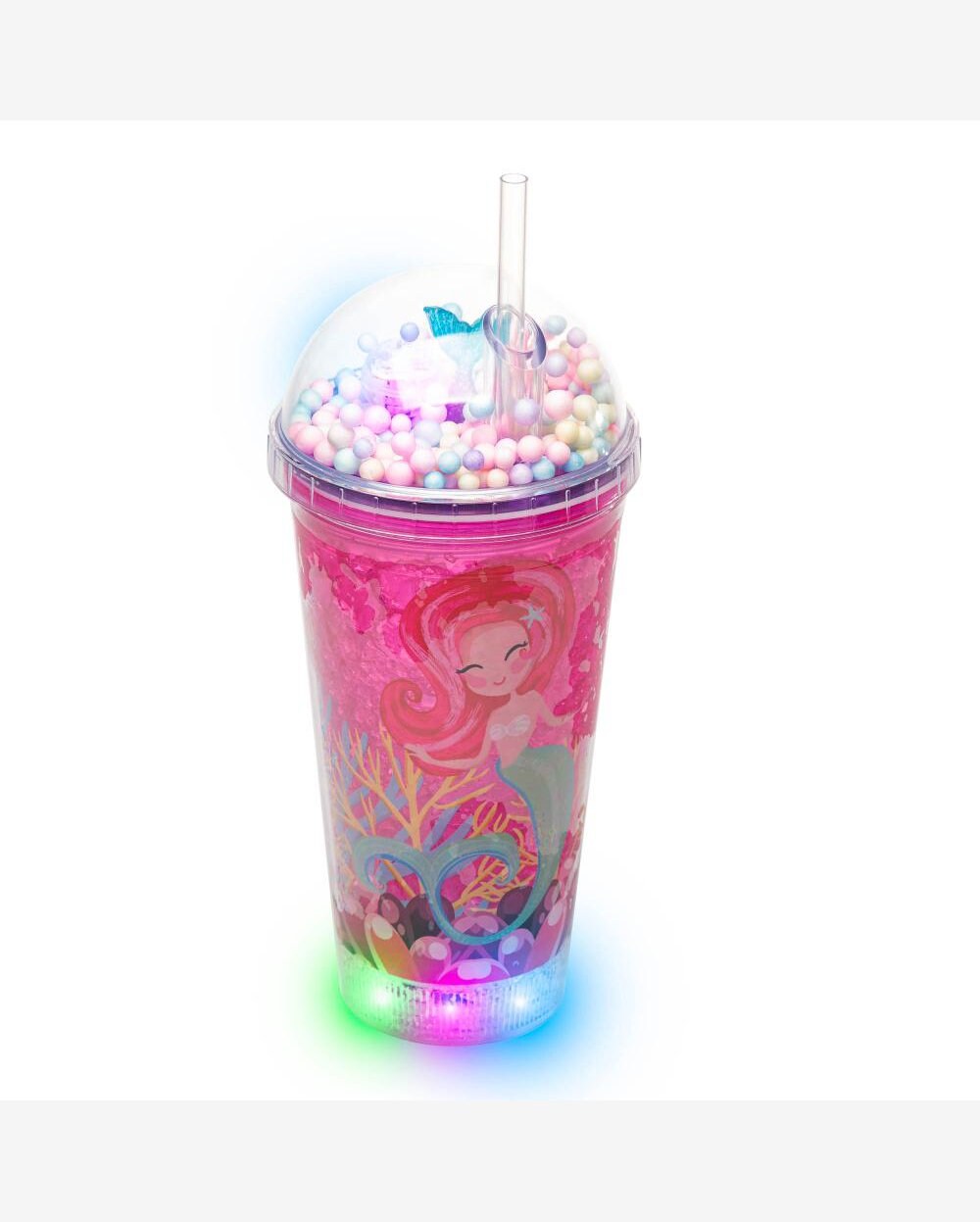 Riachuelo | Copo Decorativo Lyor Sereia de Plástico com Luz Led 460ml