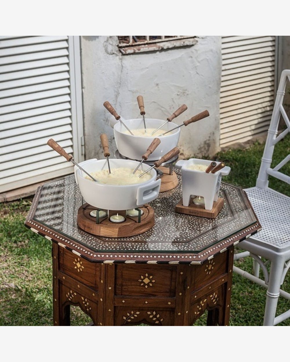 Riachuelo | Fondue em Cerâmica 5 Peças Bianco 300ml Boska Branco