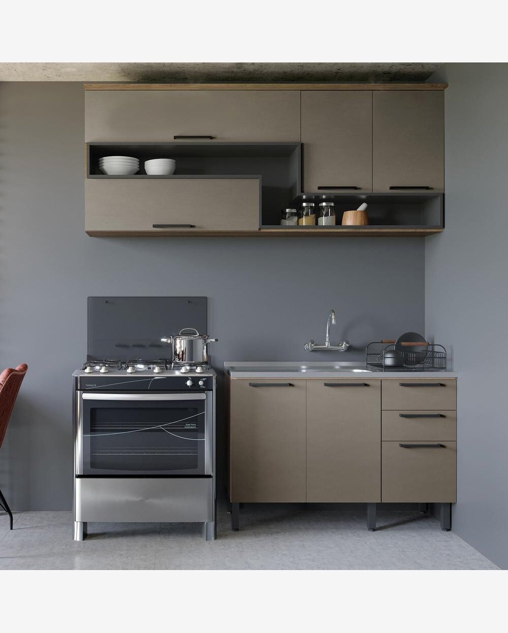 Riachuelo | Cozinha Compacta 2 Peças com Balcão para Pia Laura ...