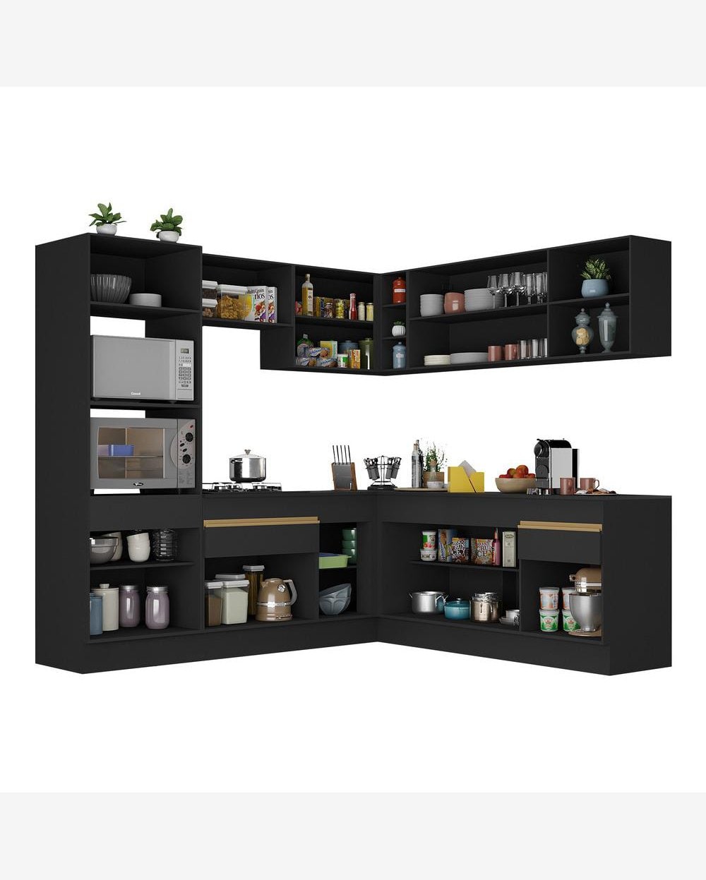 Riachuelo | Armário de Cozinha Completa de Canto com Rodapé Veneza ...