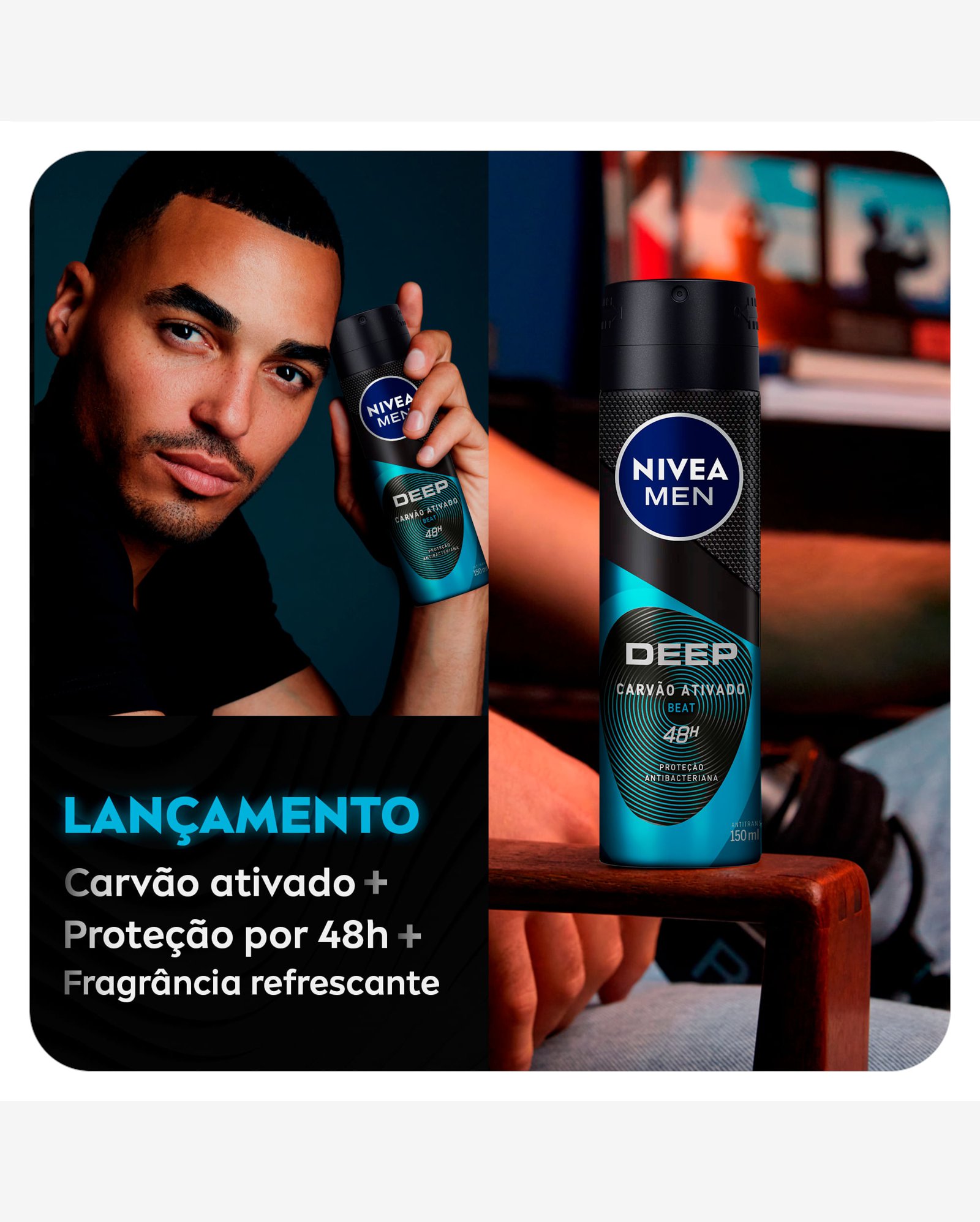 Riachuelo | NIVEA Men Deep Beat Desodorante Aerossol Antitranspirante 150ml