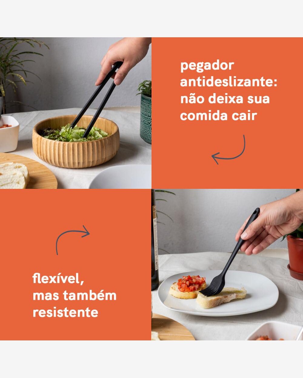 Riachuelo | Kit de Utensílios de Cozinha C/ Cesto 10 Peças Pr - Oikos