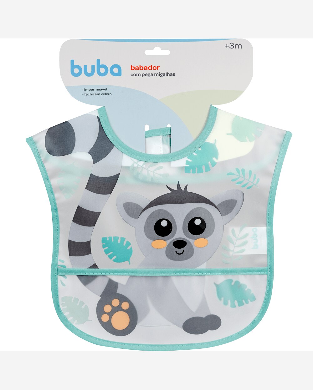 Riachuelo | Babador Com Bolso Impermeável Lêmure - Buba