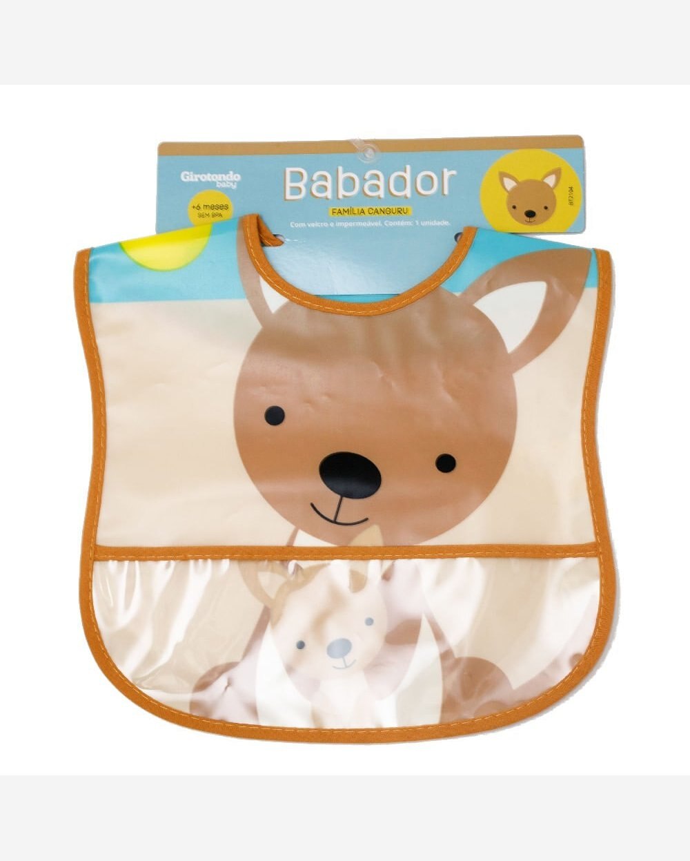 Riachuelo | Babador Impermeável Com Bolso Família Canguru - Giro Baby