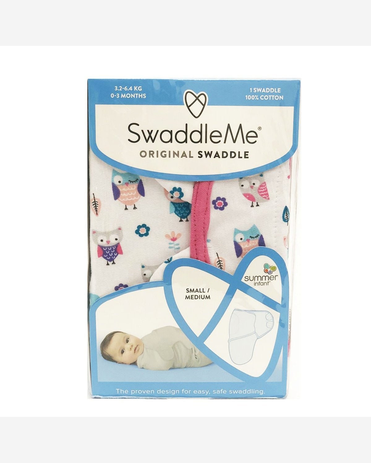 Riachuelo | Manta Cueiro P/ Bebê Swaddleme Algodão Pássaro Summer Infant