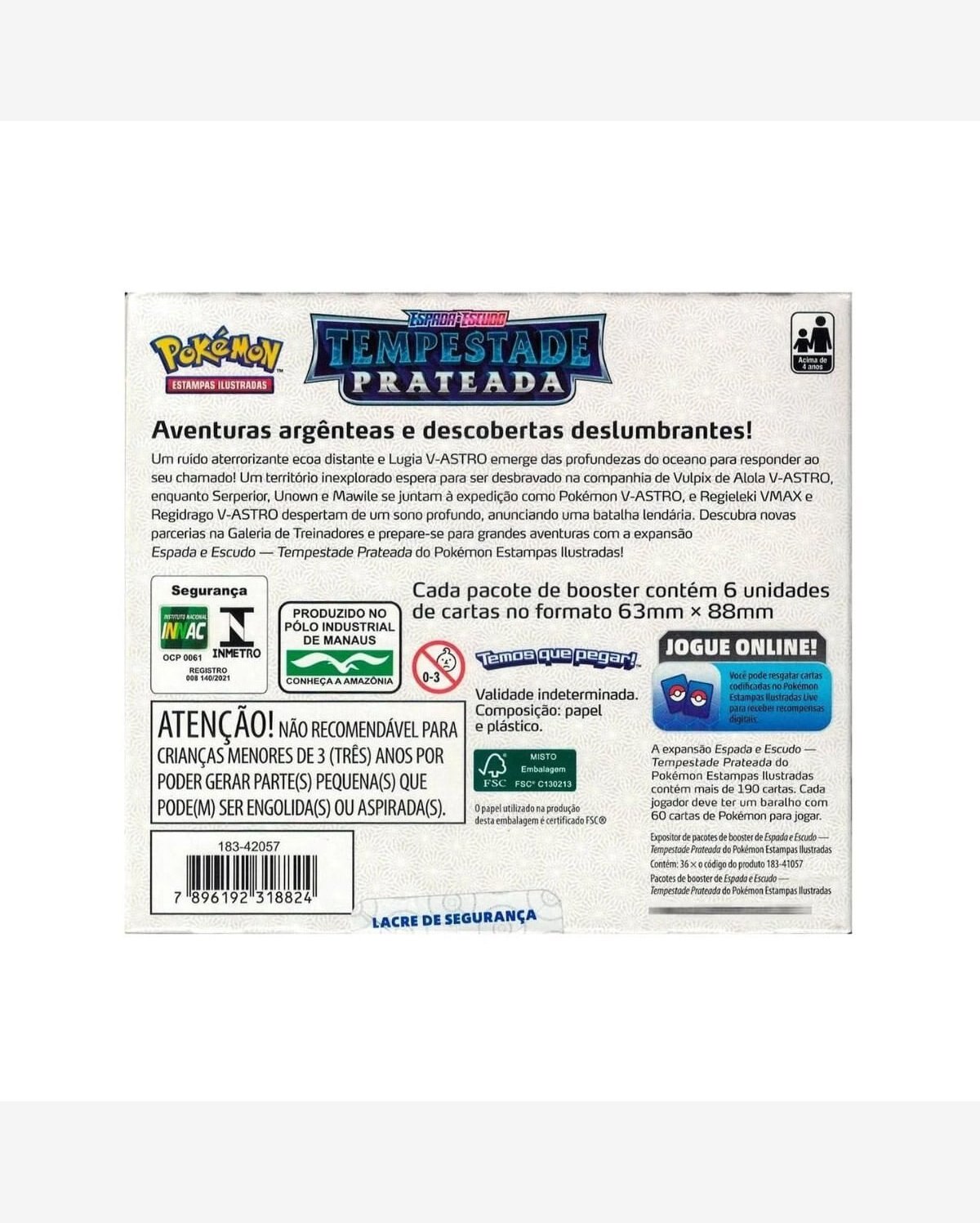 Riachuelo | Cartas Pokemon Box Display EE 12 Tempestade Prateada - Copag