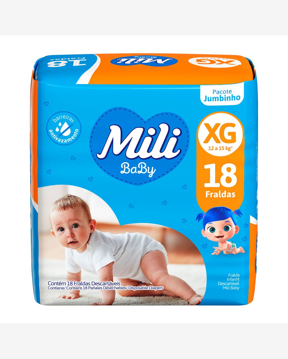 Riachuelo | Fraldas Descartáveis Bebê Ultra Seca Jumbinho P ao XXG Mili