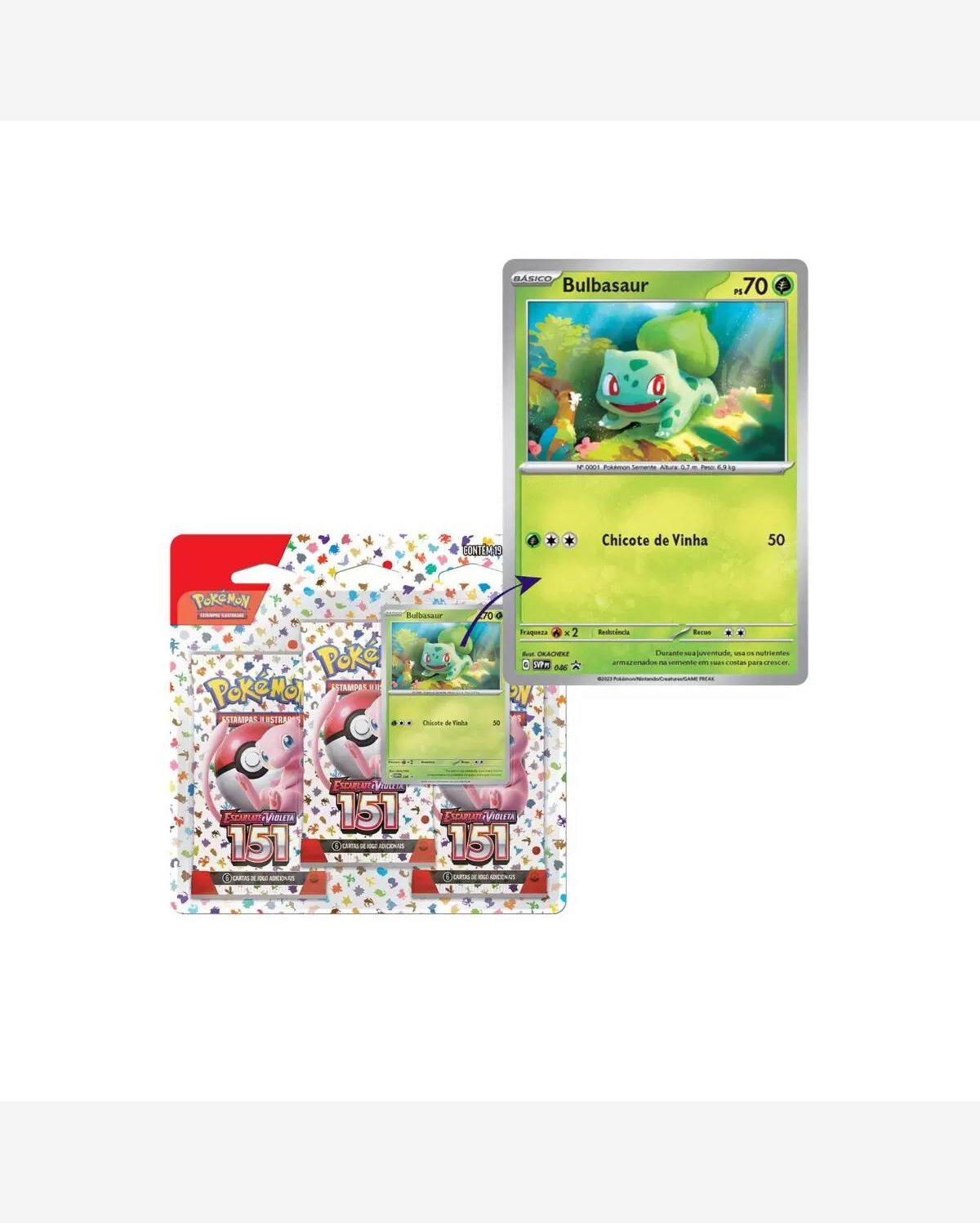 Riachuelo Cartas Pokémon Blister Triplo Escarlate V Bulbasaur Copag