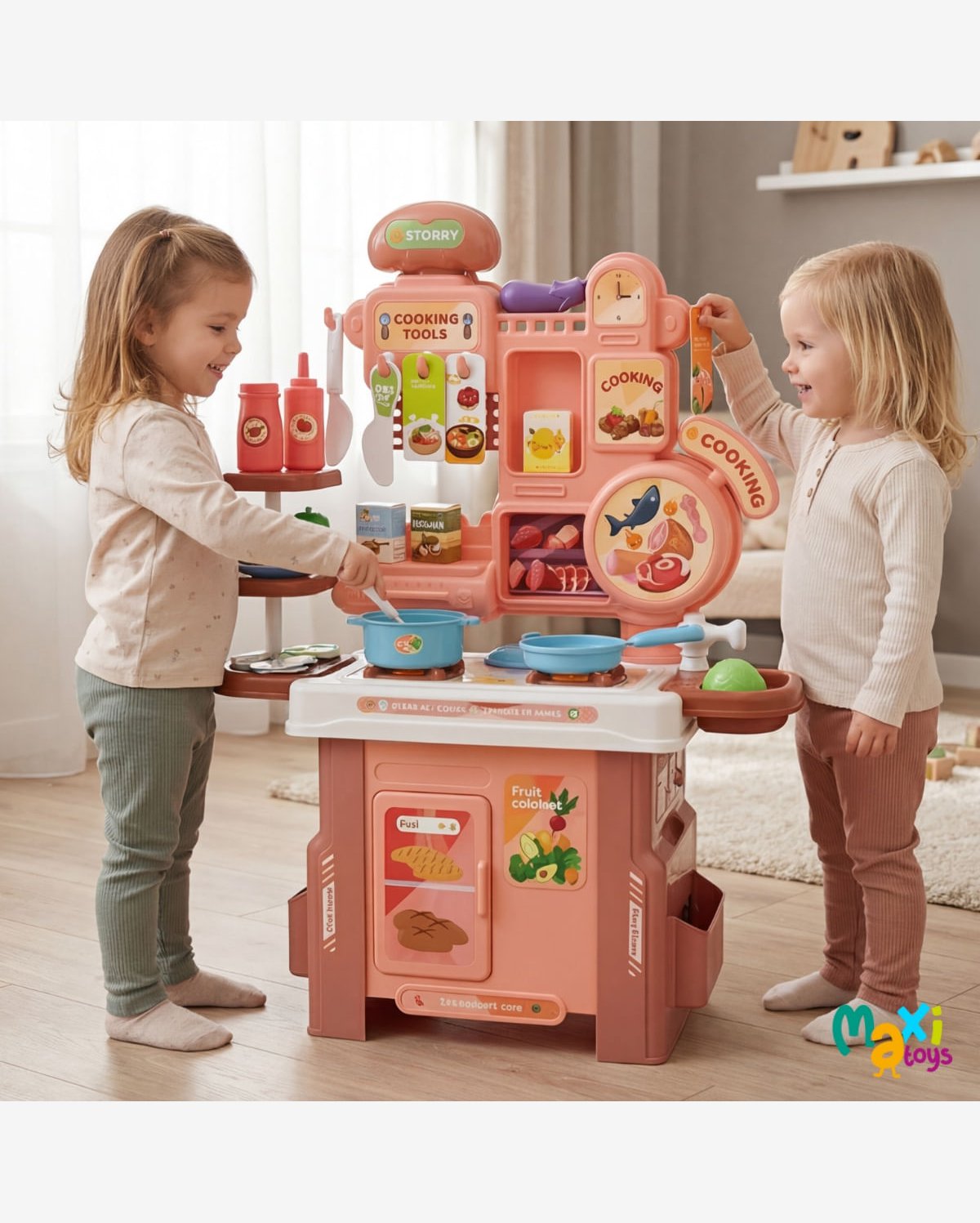 Riachuelo | Cozinha Infantil Brinquedo Mini Chef com 46 Peças Maxi Toys