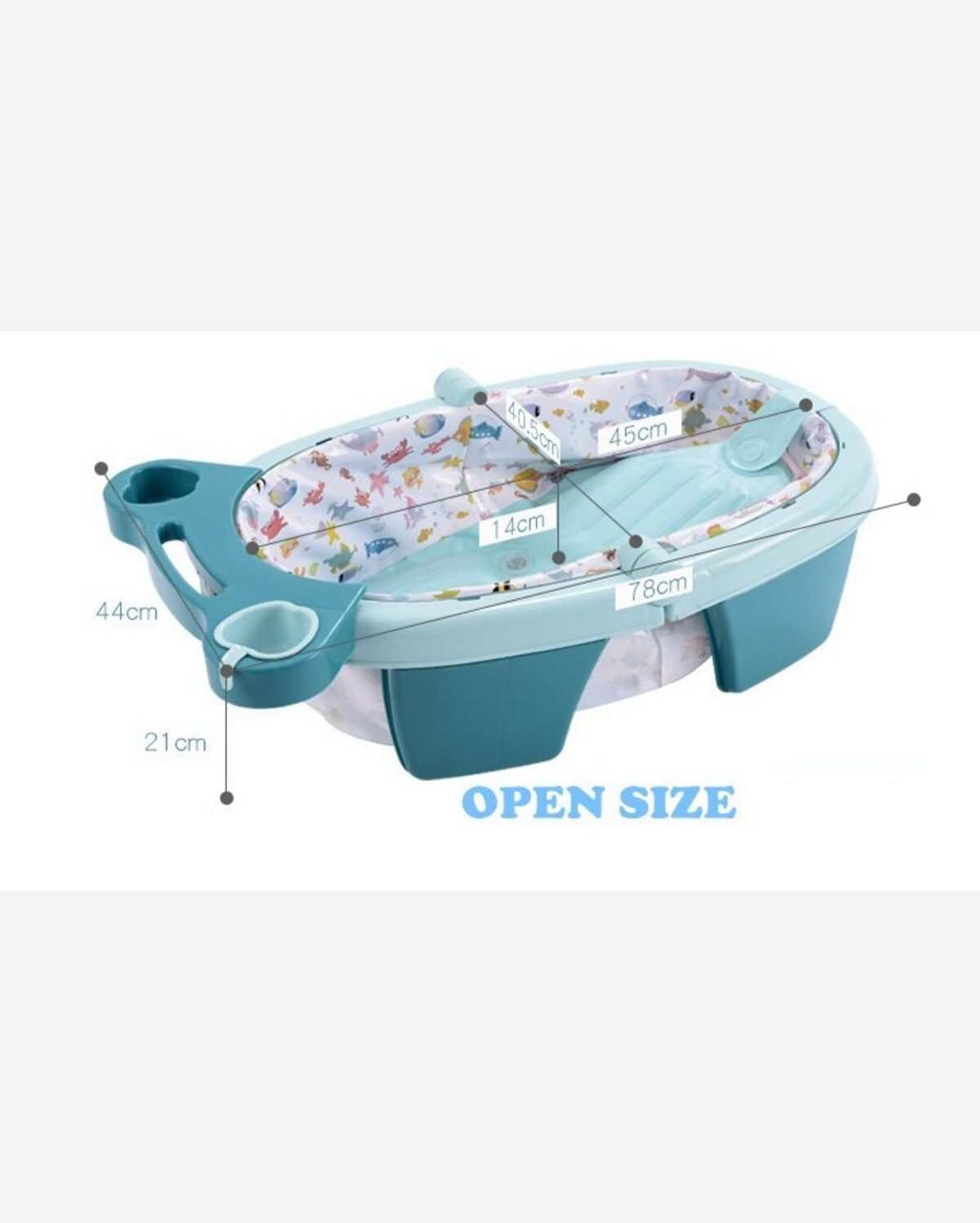 Riachuelo | Banheira Inflável e Dobrável Para Bebê Azul - Color Baby