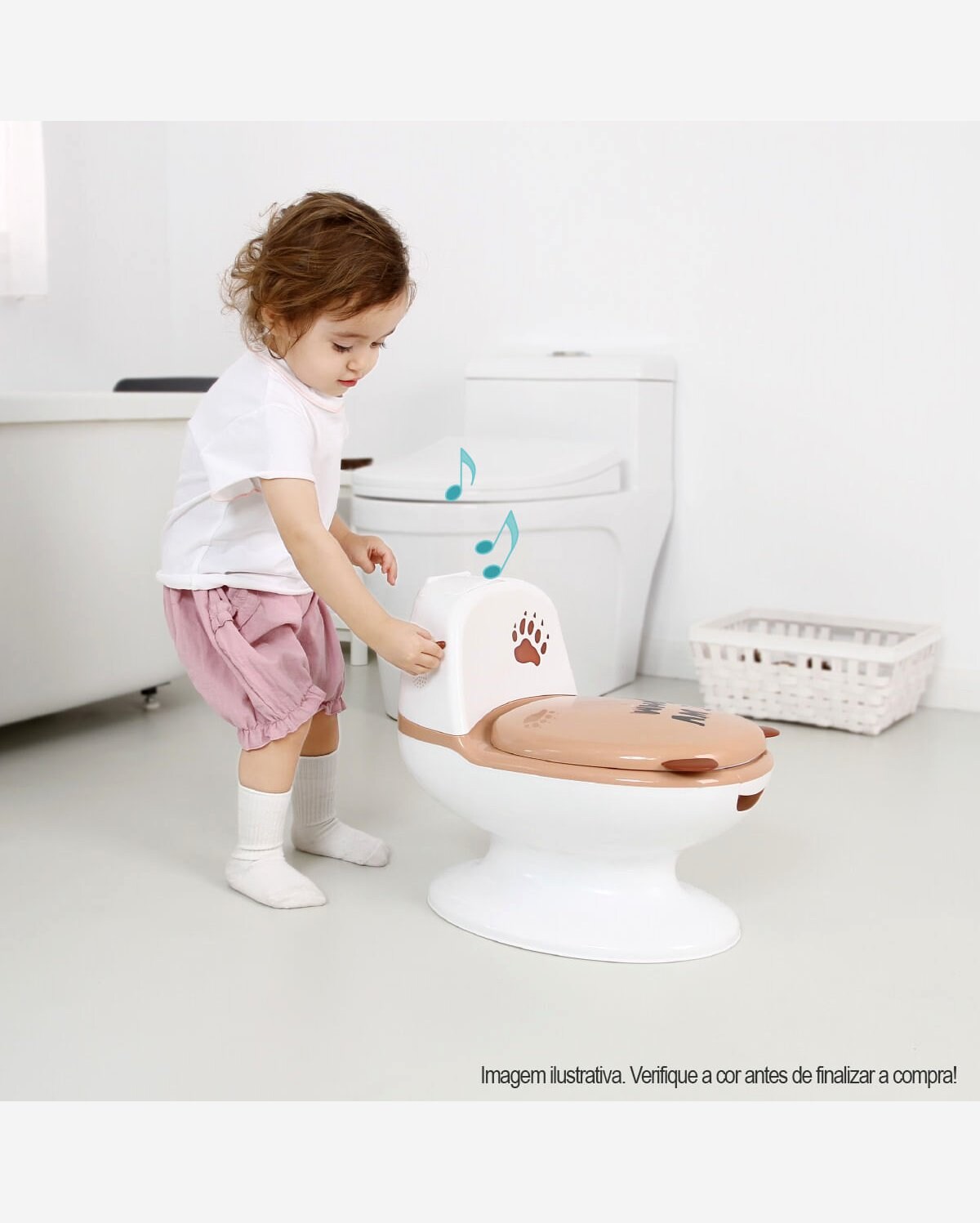 Riachuelo | Troninho Penico Infantil com Som Teddy Maxi baby - Marrom