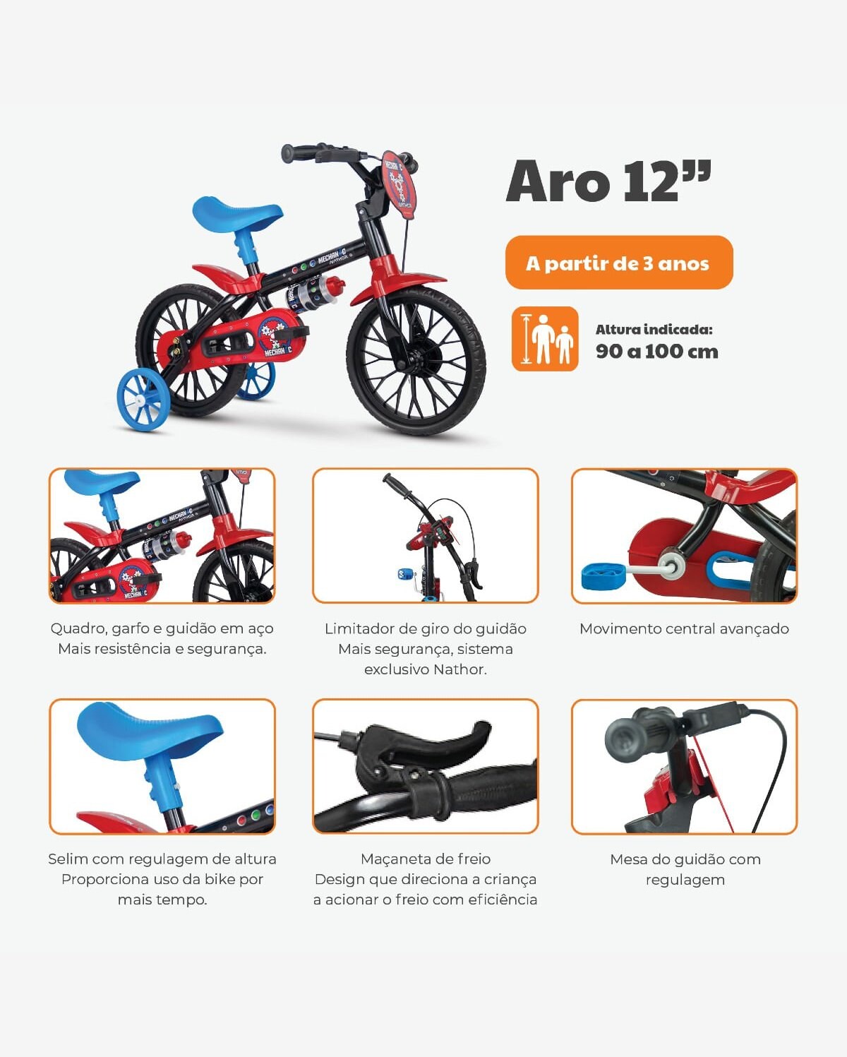 Riachuelo | Bicicleta Infantil Aro 12 Fire Man - Nathor