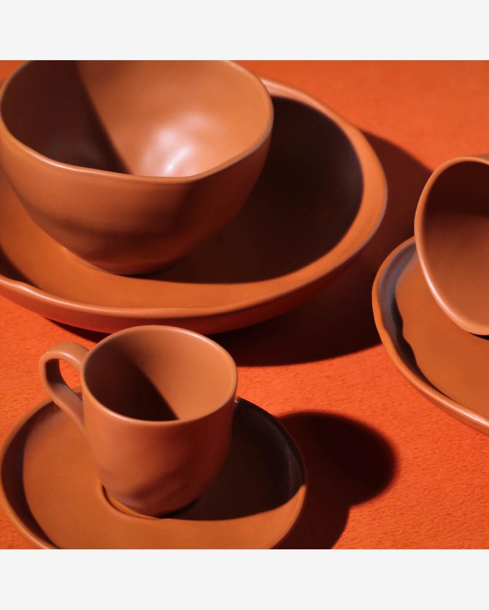 Riachuelo | Porto Brasil Conjunto Com 6 Pratos De Sobremesa Bio Stoneware Terrakotta Ø 21,5Cm