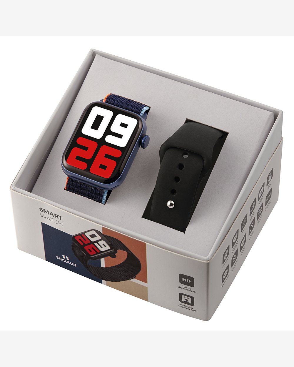 Riachuelo | Relógio Smartwatch Seculus Ref: 17001mpsvel3 Azul