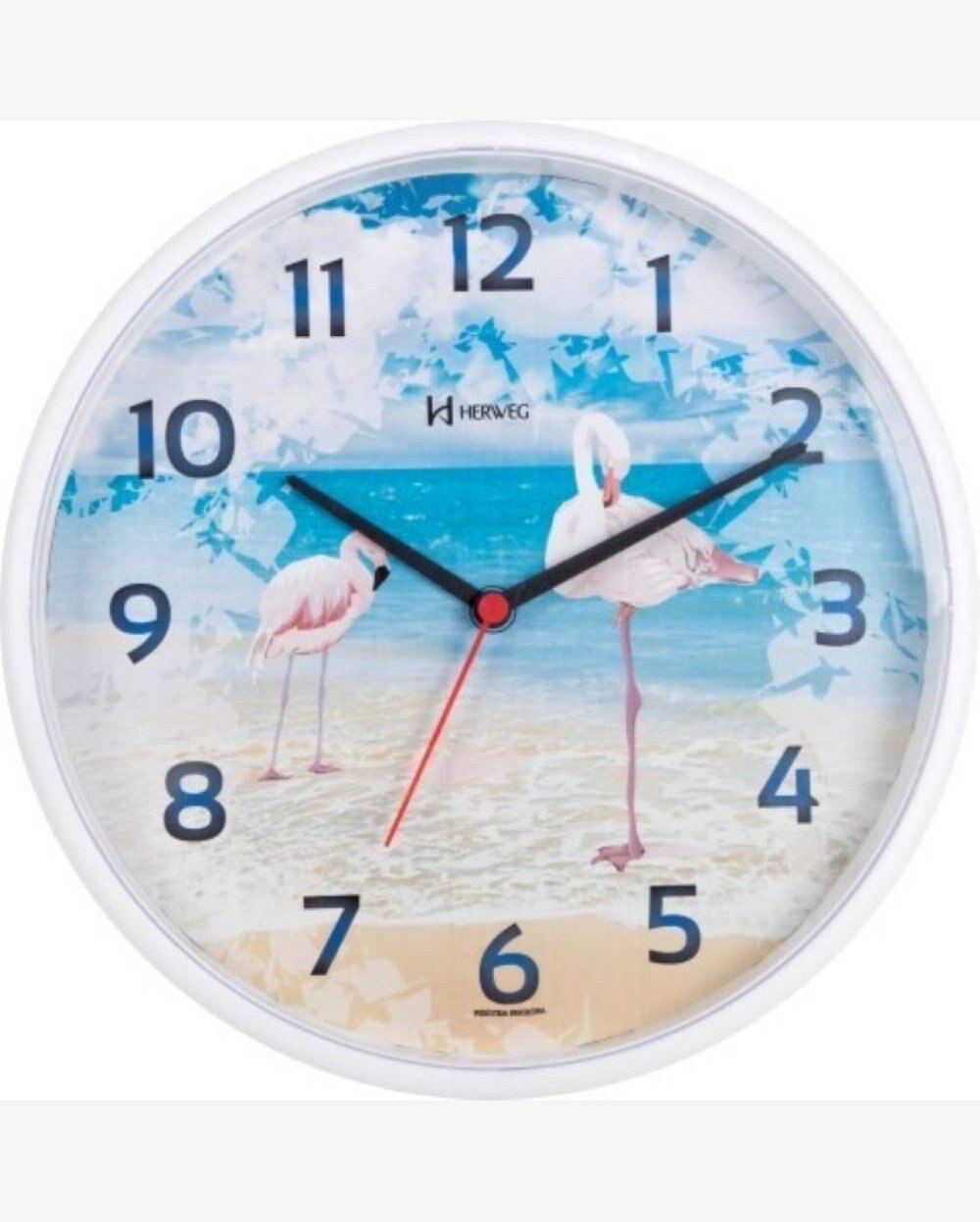 Riachuelo | Relógio De Parede Herweg Ref: 660000-021 Branco Flamingos