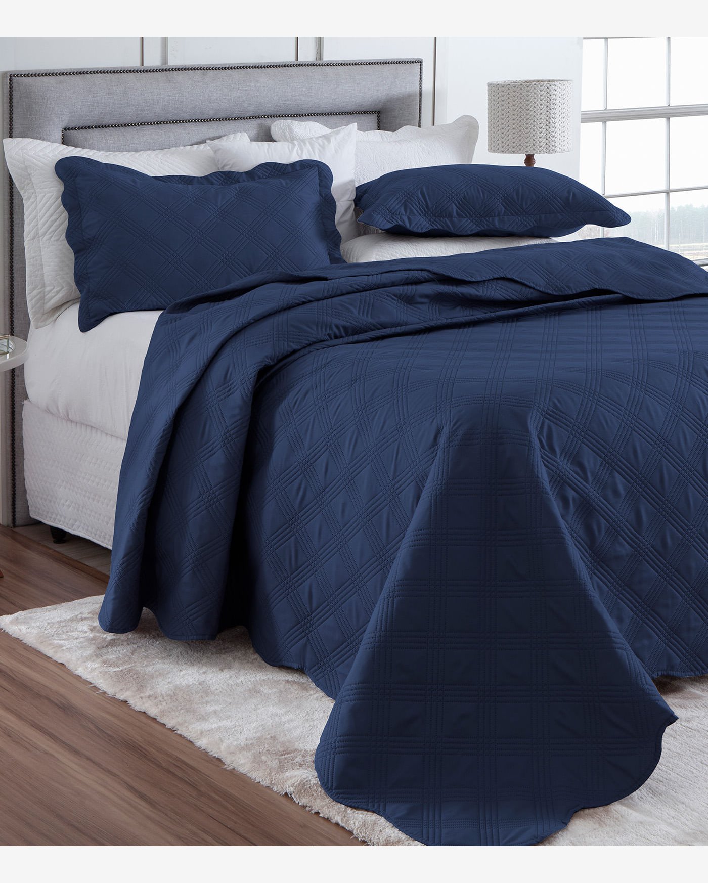 Riachuelo | Colcha Classic Casal Com Três Peças Rozac Azul