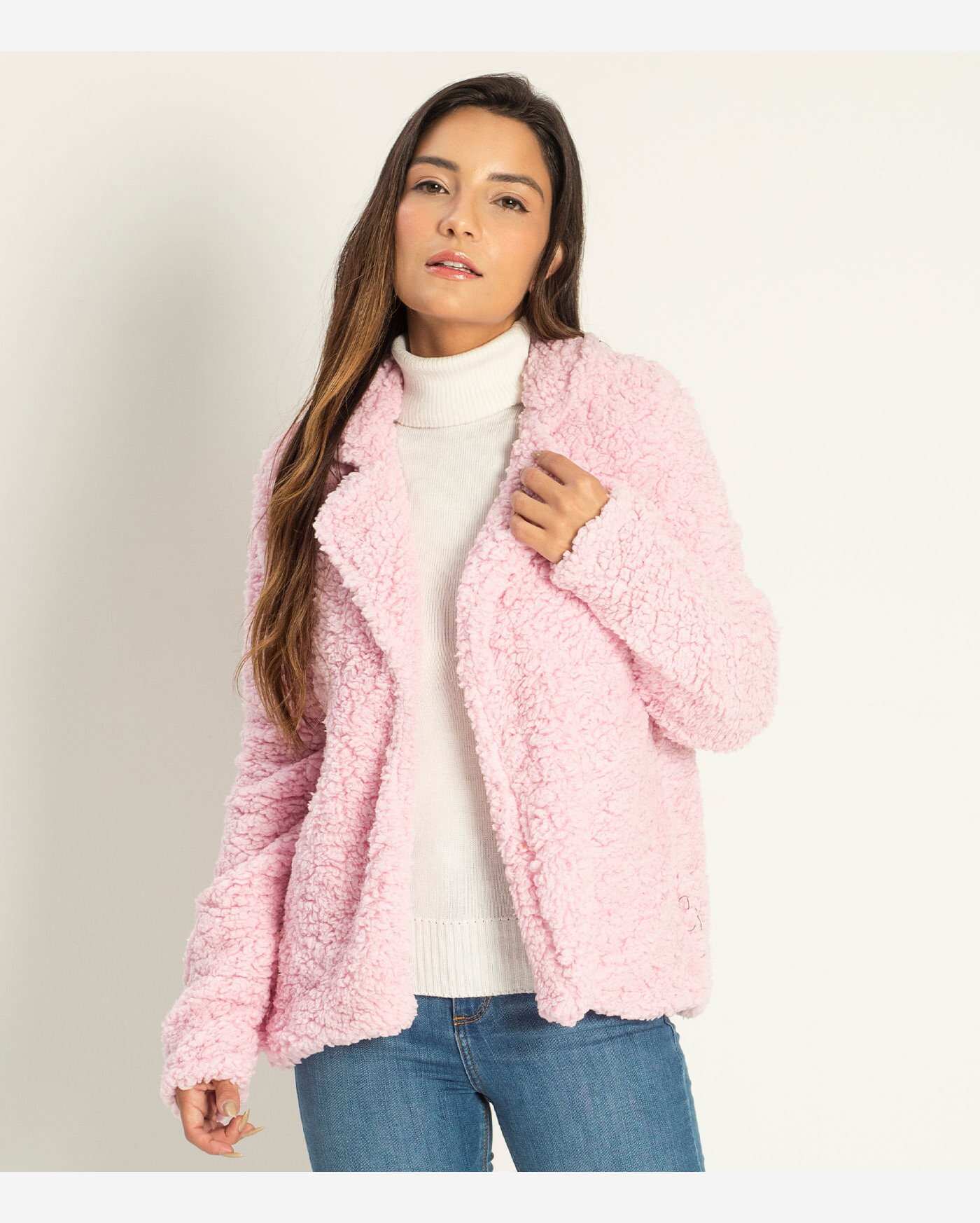 Riachuelo | Casaco Teddy Feminino Select Rosa