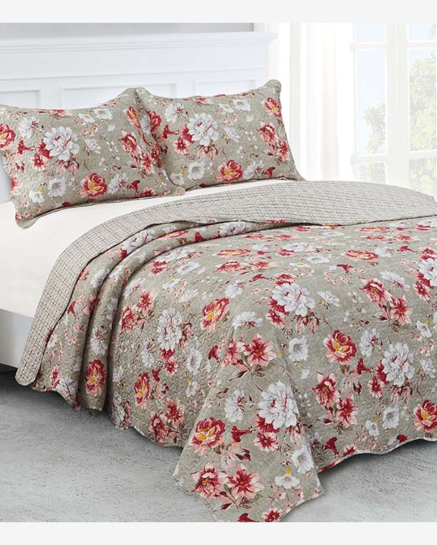 Riachuelo | Colcha Evolution Patchwork King Camesa Bege