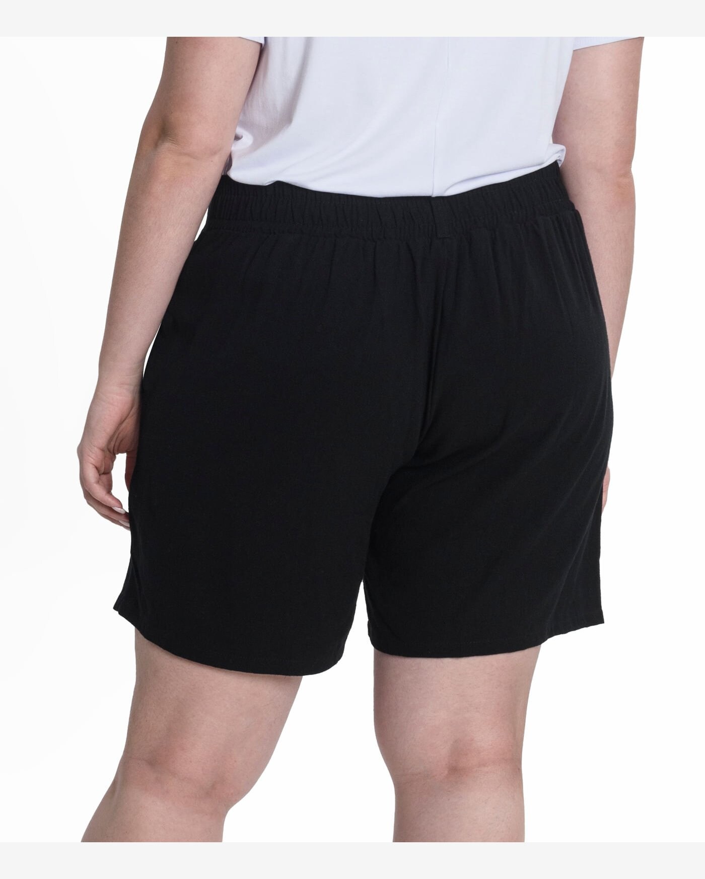 Riachuelo | Bermuda Feminina Plus Size Secret Glam Preto