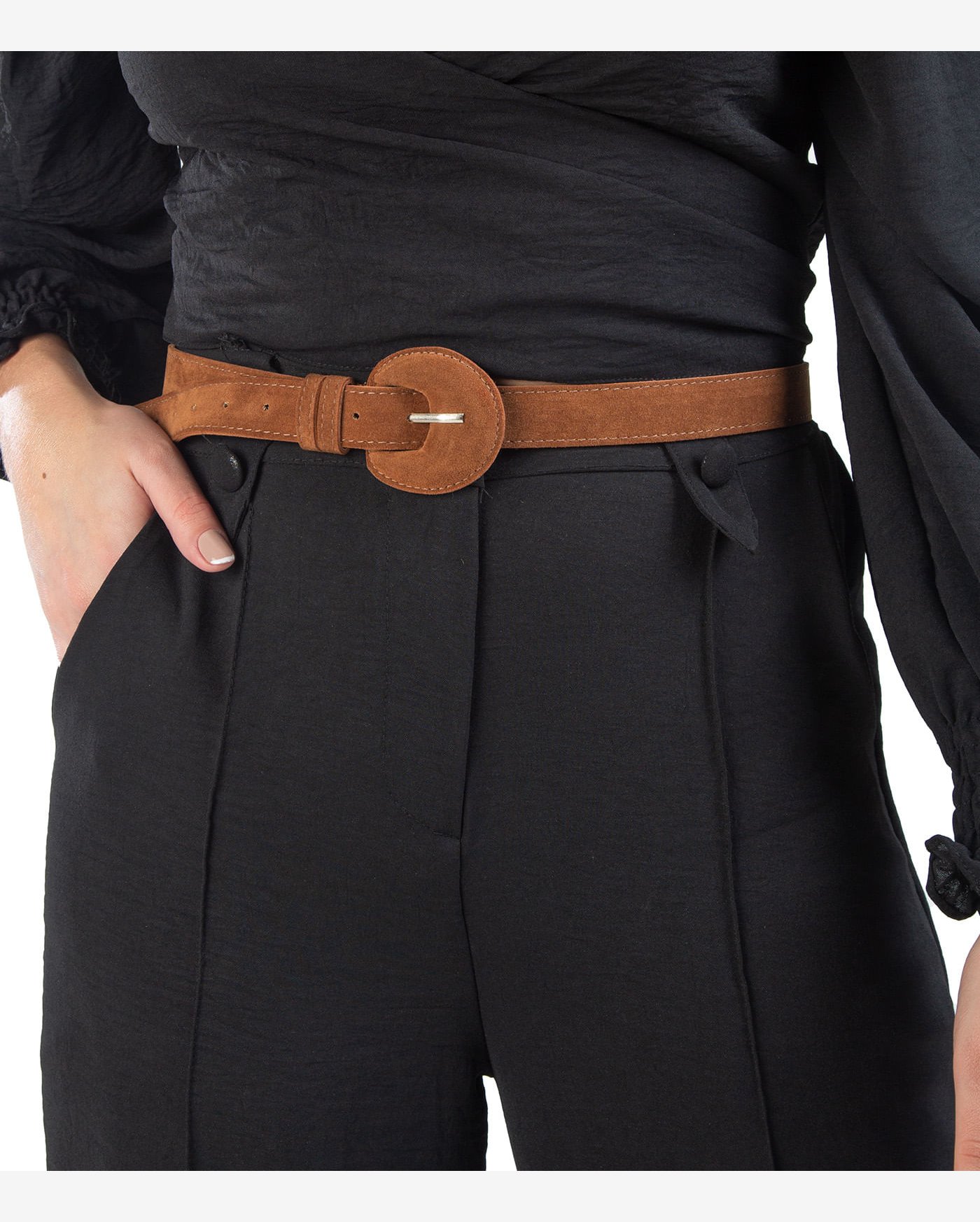 Riachuelo | Cinto Feminino Meia Lua Select Marrom