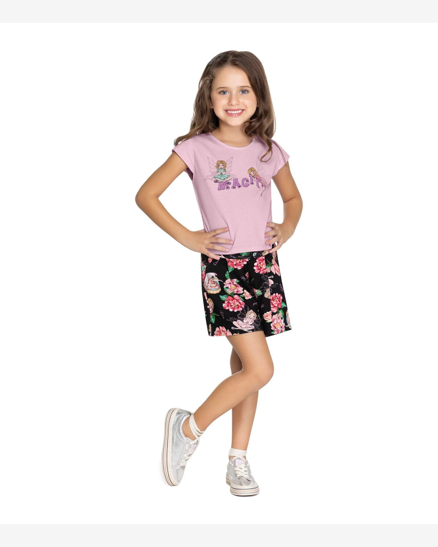 Riachuelo | Conjunto Infantil Feminino Magic Trick Nick Rosa
