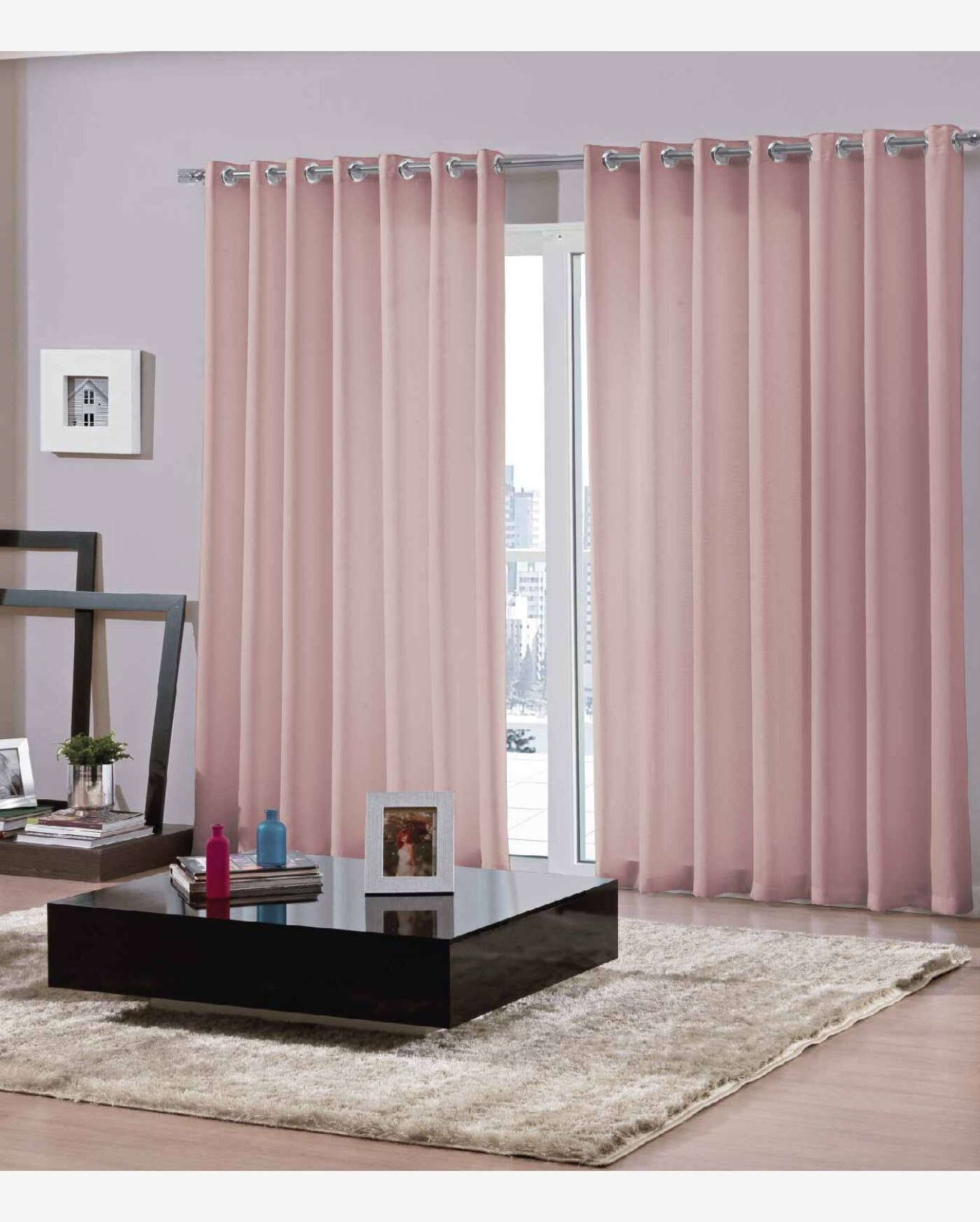 Riachuelo | Cortina Duplex Bellini 3,00 x 2,30m Bella Janela Rosa