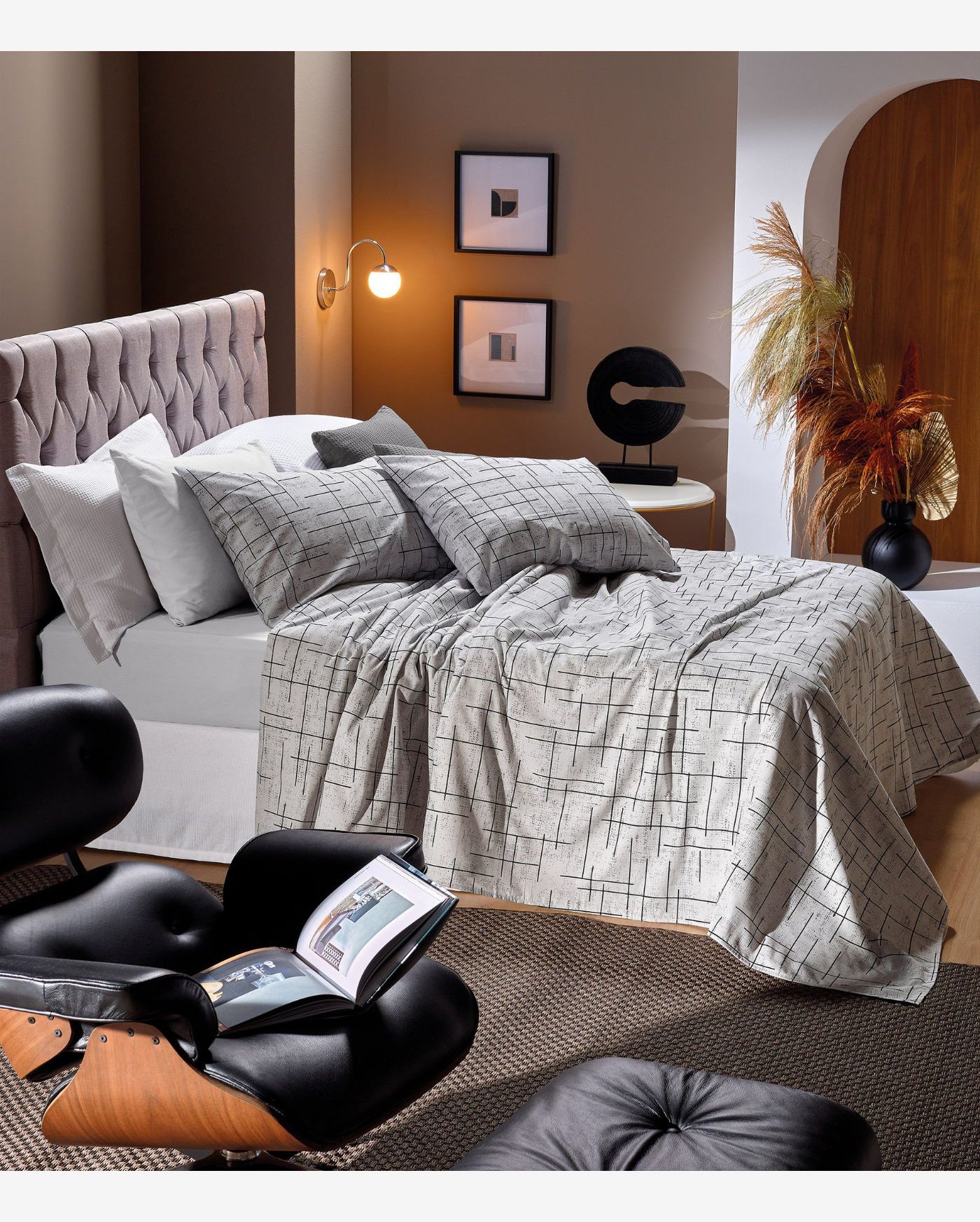 Riachuelo | Edredom Ternura Plus Casal Teka Cinza