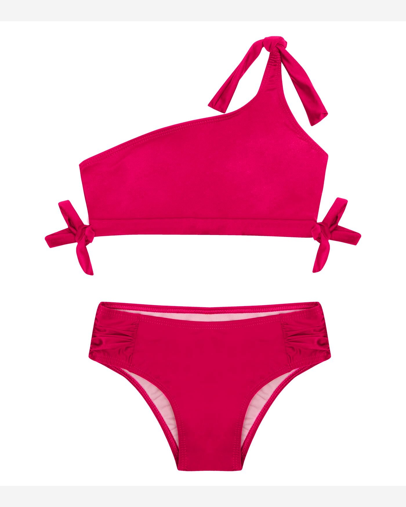 Riachuelo | Biquíni Juvenil Um Ombro Só Unifemme Rosa