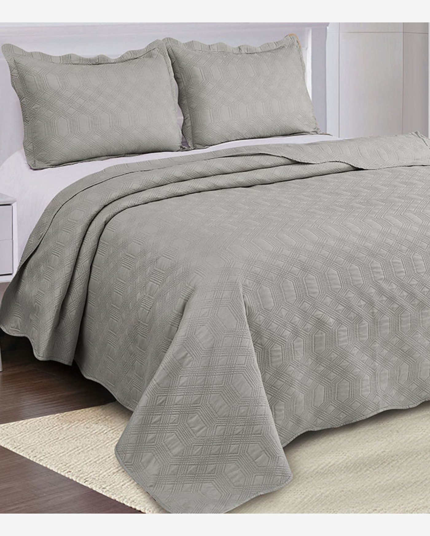 Riachuelo | Jogo De Colcha Duque King Camesa Cinza